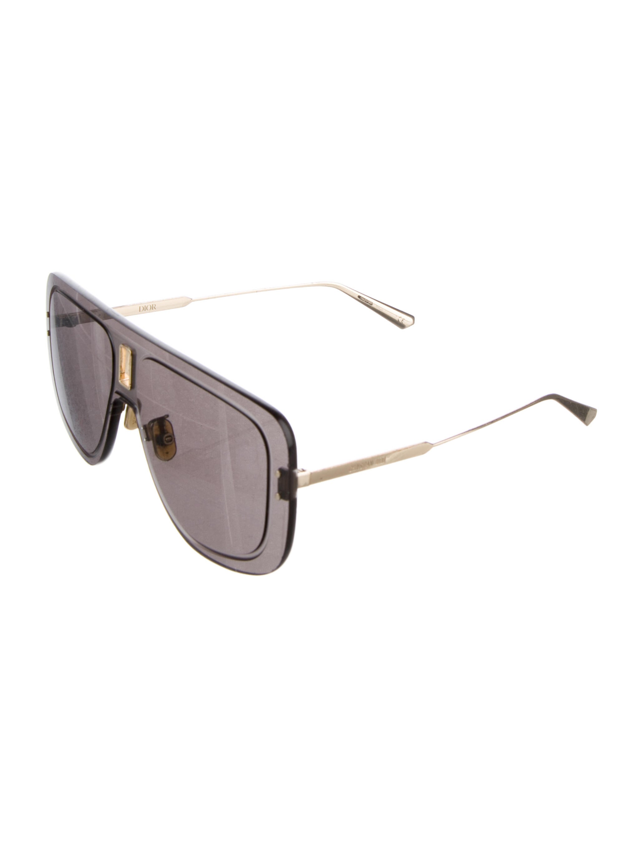 Christian Dior Aviator Tinted Sunglasses - Black Sunglasses ...