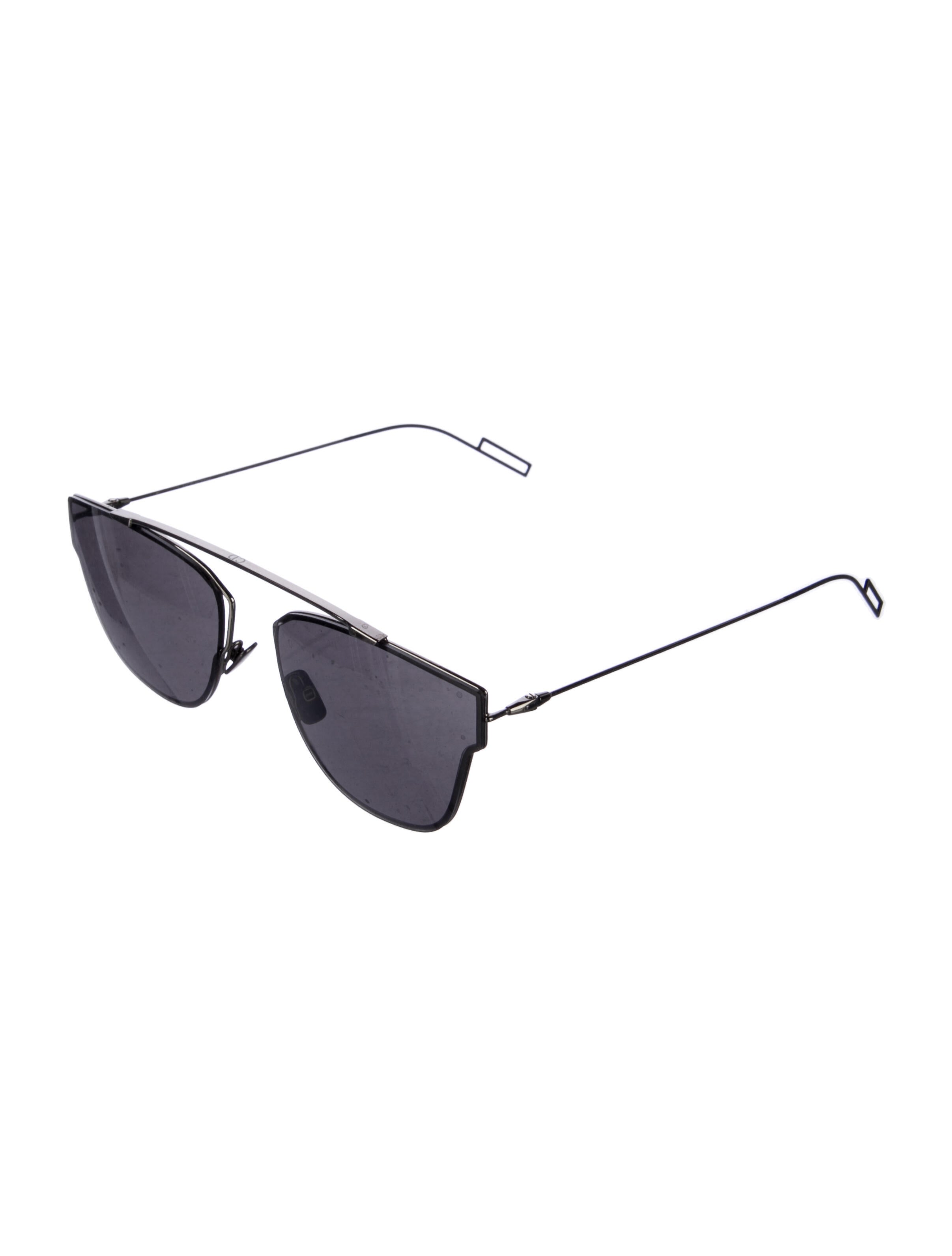 Dior Homme Round Mirrored Sunglasses - Black Sunglasses, Accessories ...