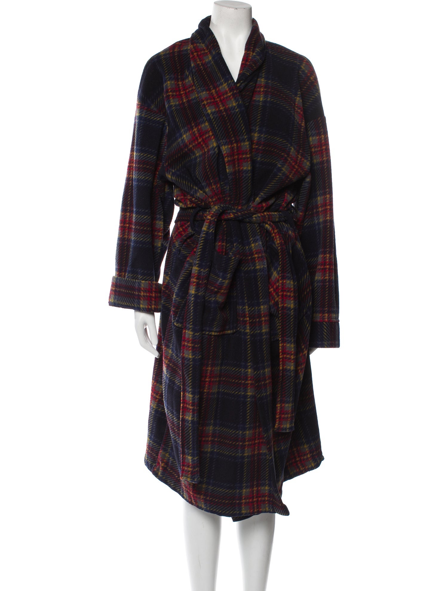Christian Dior Plaid Print Robe - Blue Loungewear, Clothing - CHR375019 ...