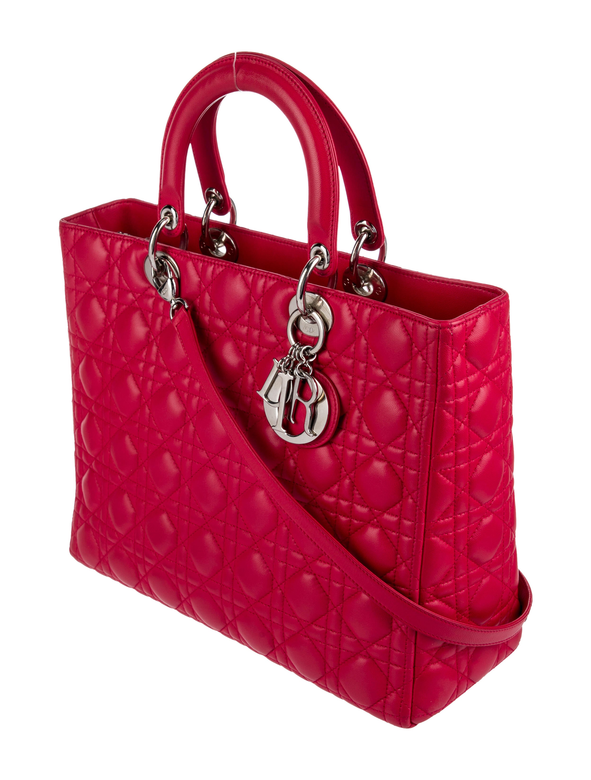 Christian Dior Tweed Lady Dior Medium Cannage Pattern - Handle Bags ...