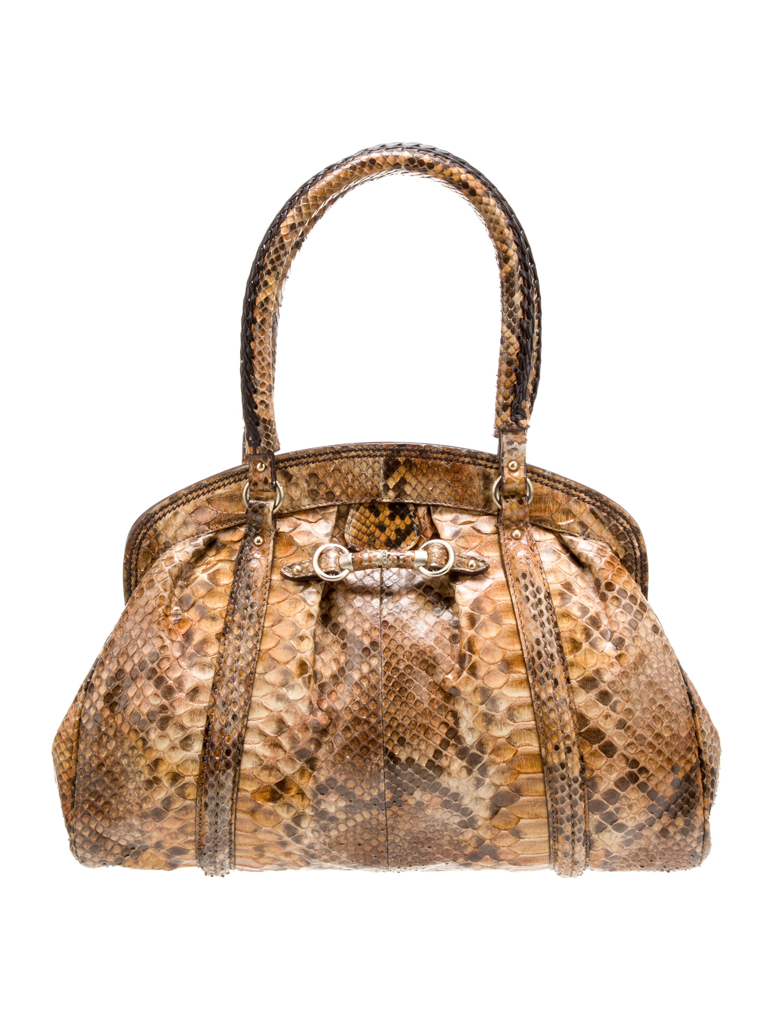 Christian Dior Python My Dior Frame Bag - Brown Handle Bags, Handbags ...
