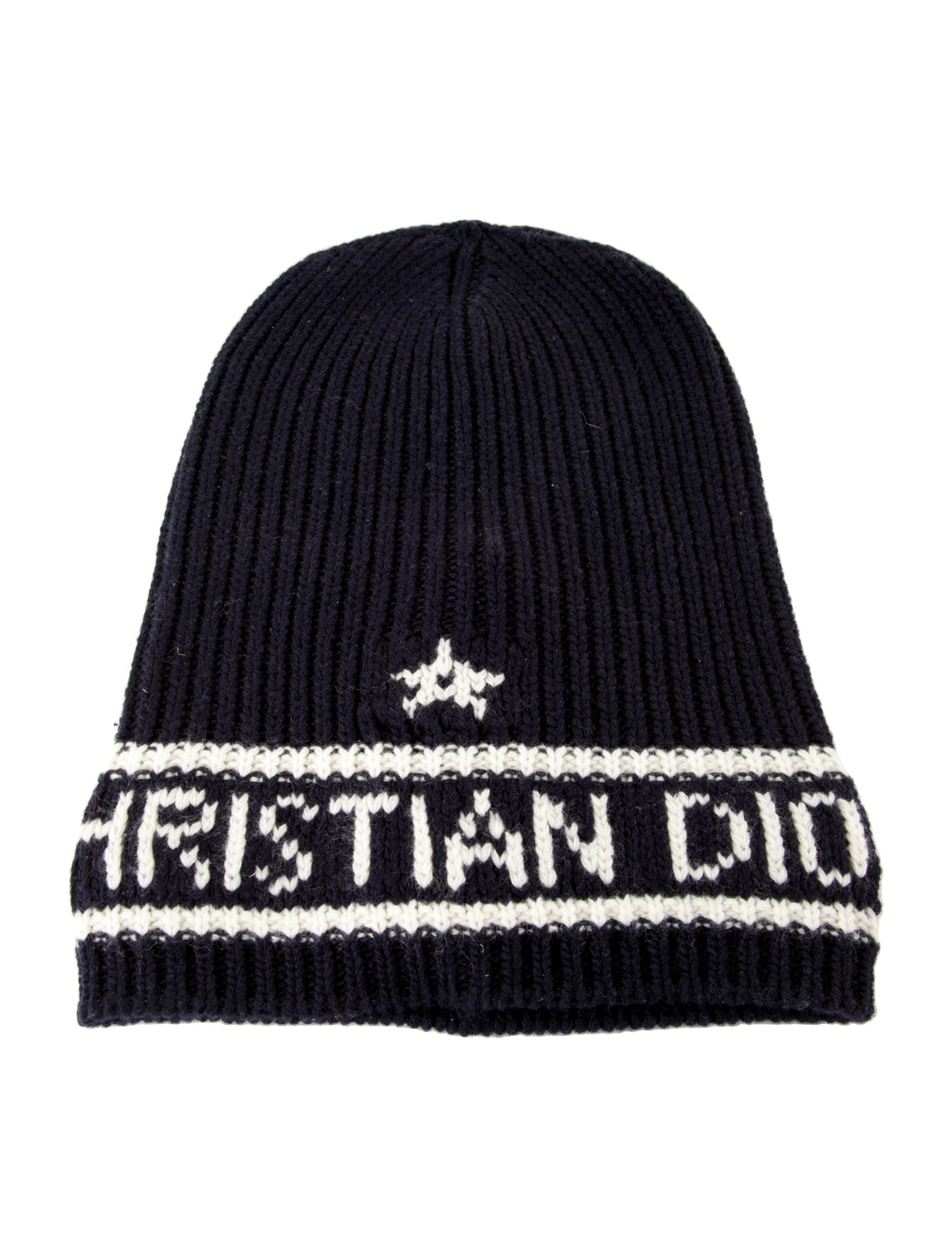 Christian Dior Wool Knit Beanie - Blue Hats, Accessories - CHR378478 ...
