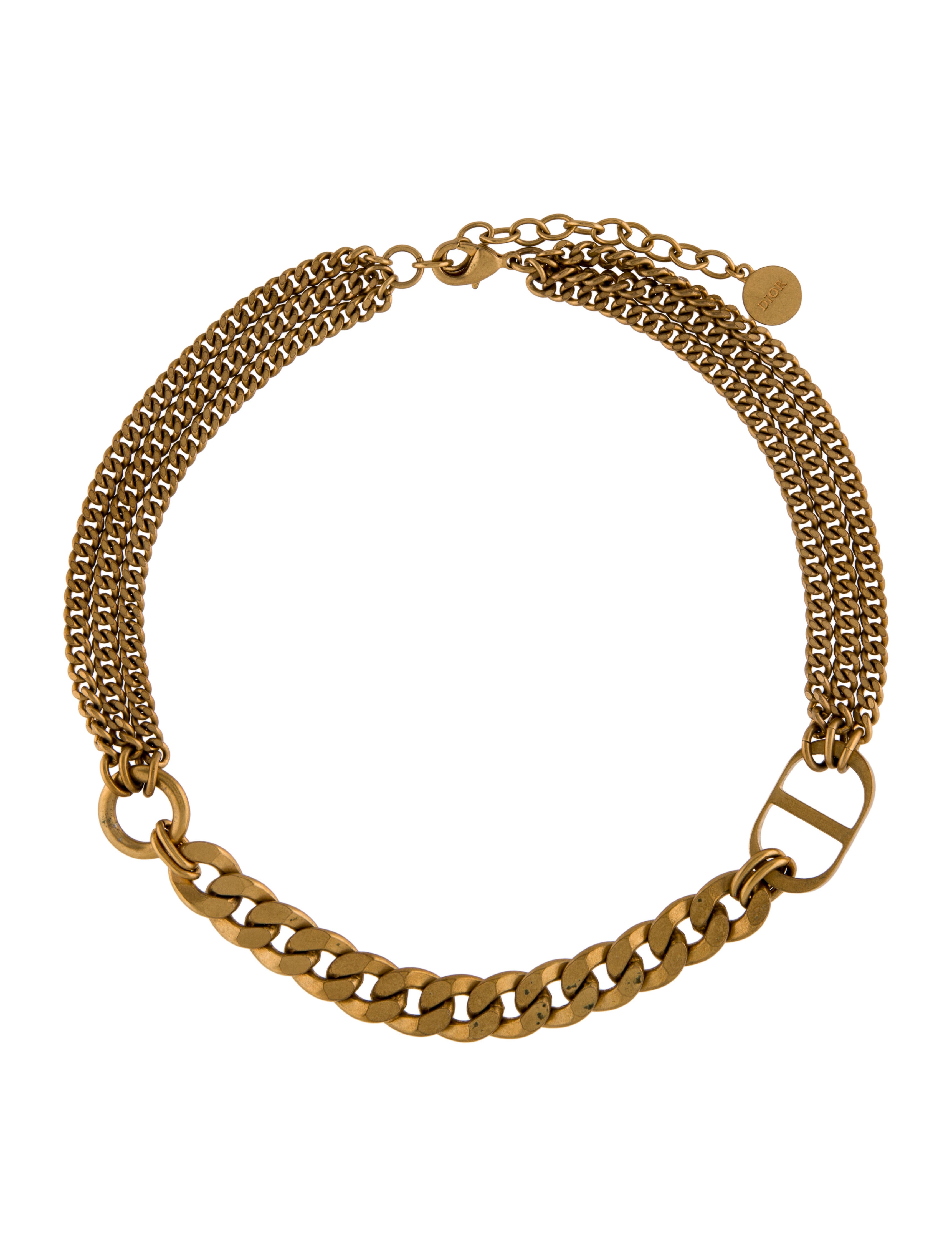 Christian Dior 30 Montaigne Multistrand Choker - Gold-Plated Choker ...