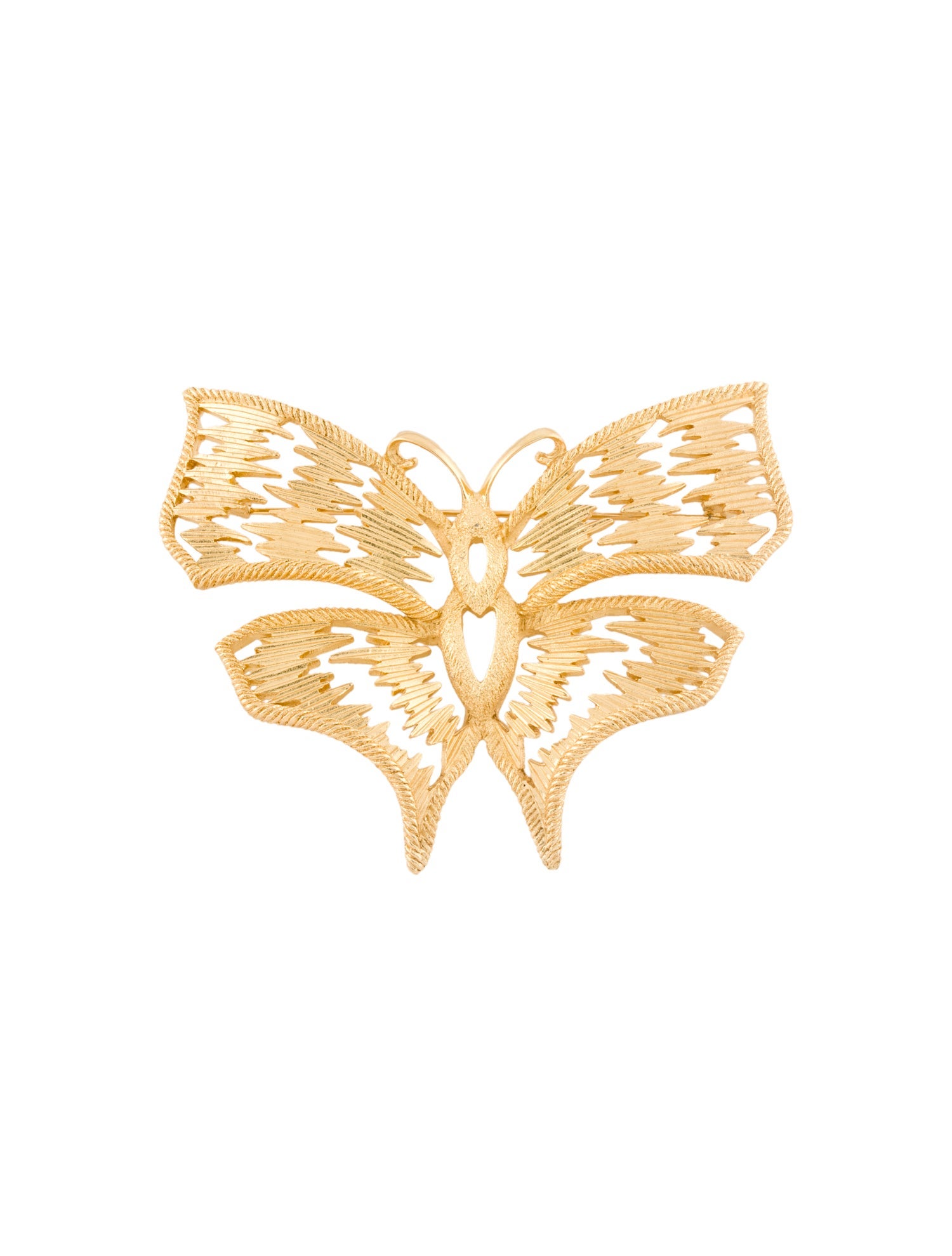 Christian Dior Butterfly Brooch - Gold-Tone Metal Pin, Brooches ...