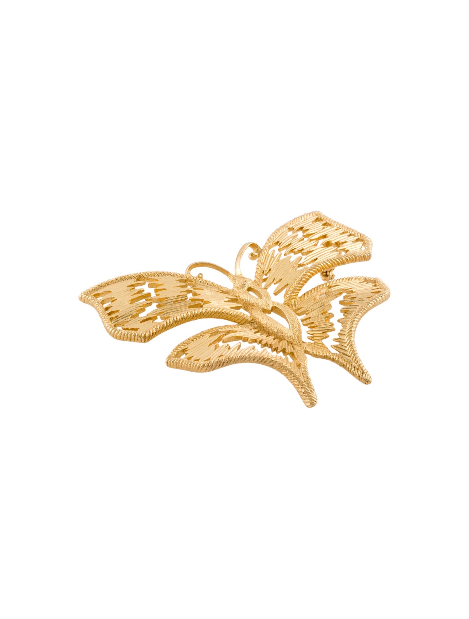 Christian Dior Butterfly Brooch - Gold-Tone Metal Pin, Brooches ...