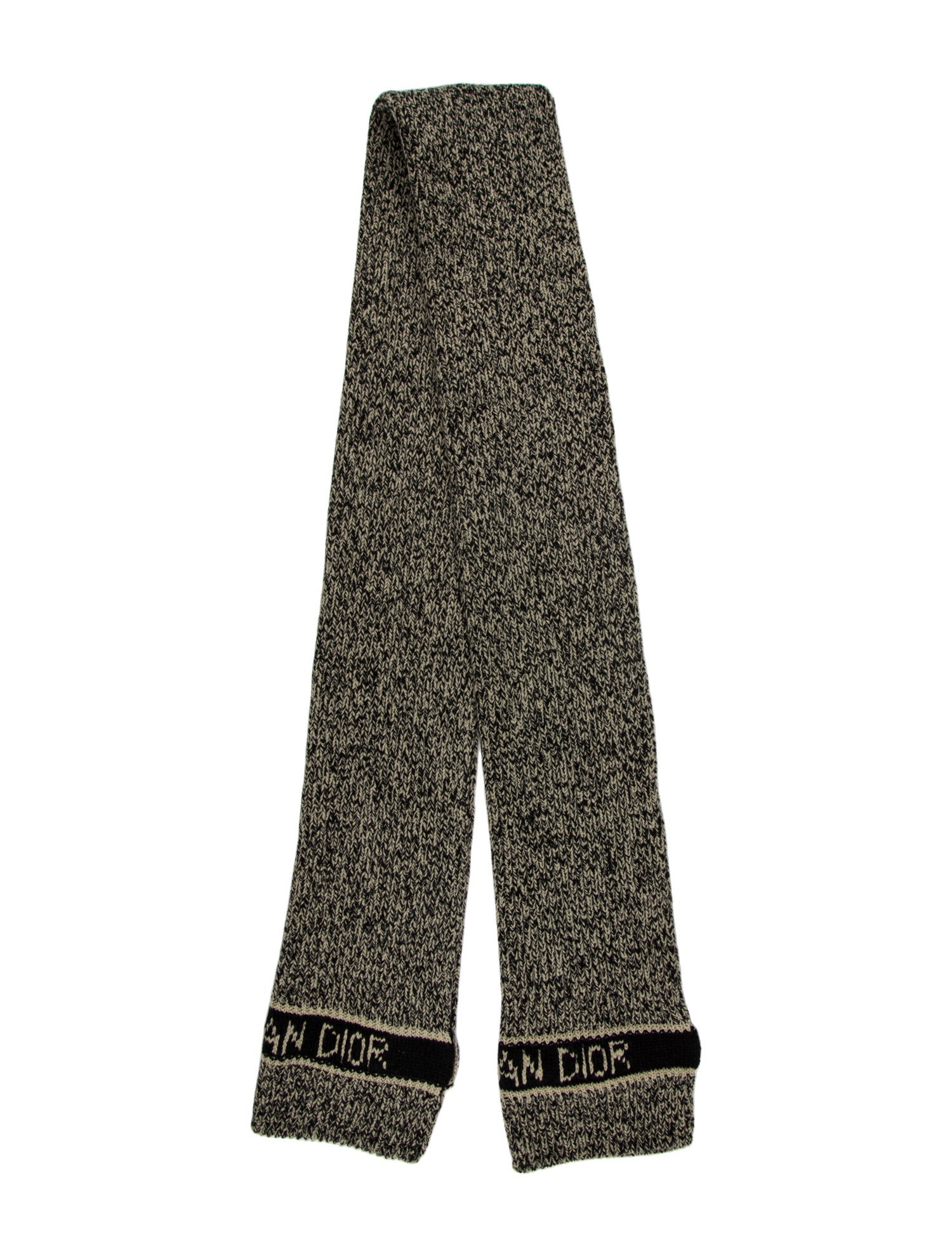 Christian Dior Wool Graphic Print Snood - Grey Scarves and Shawls ...