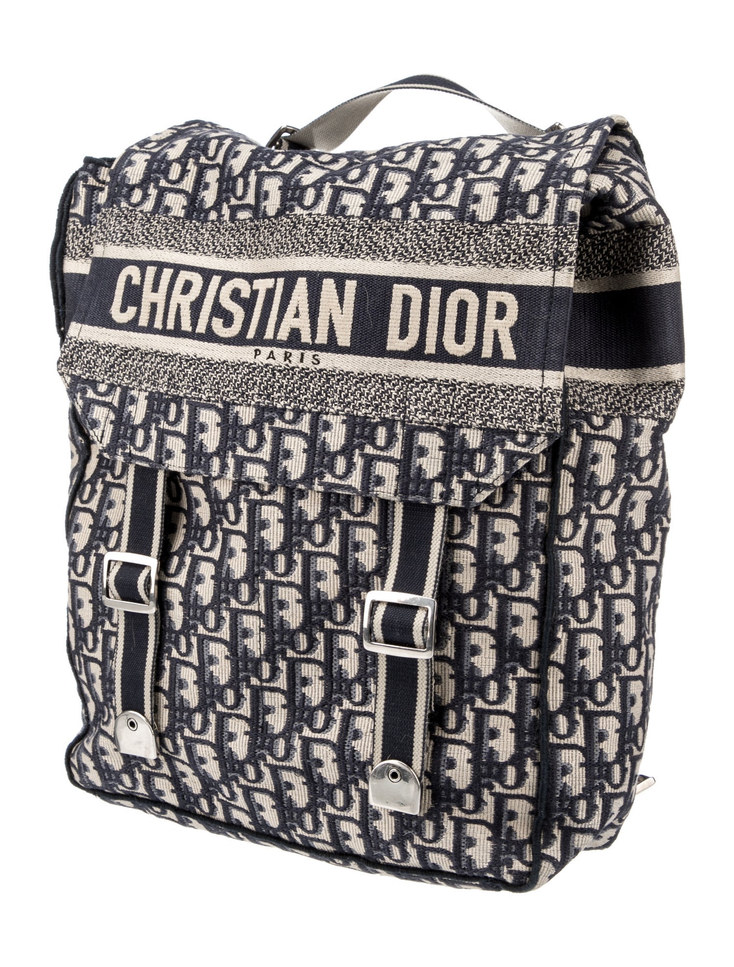 Christian Dior Oblique Backpack - Blue Backpacks, Handbags - CHR383972 ...