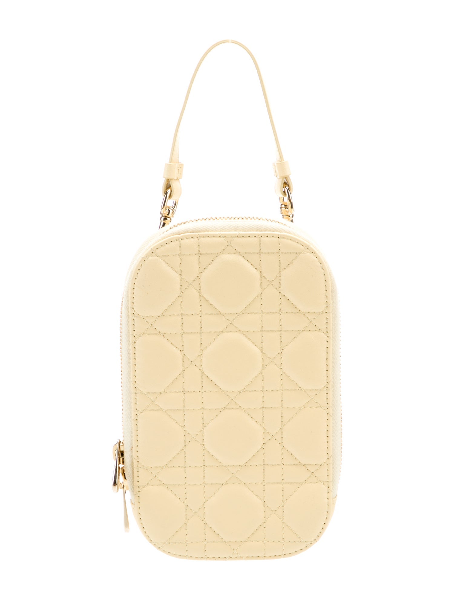 Christian Dior 2021 Lady Dior Phone Holder - Yellow Crossbody Bags ...