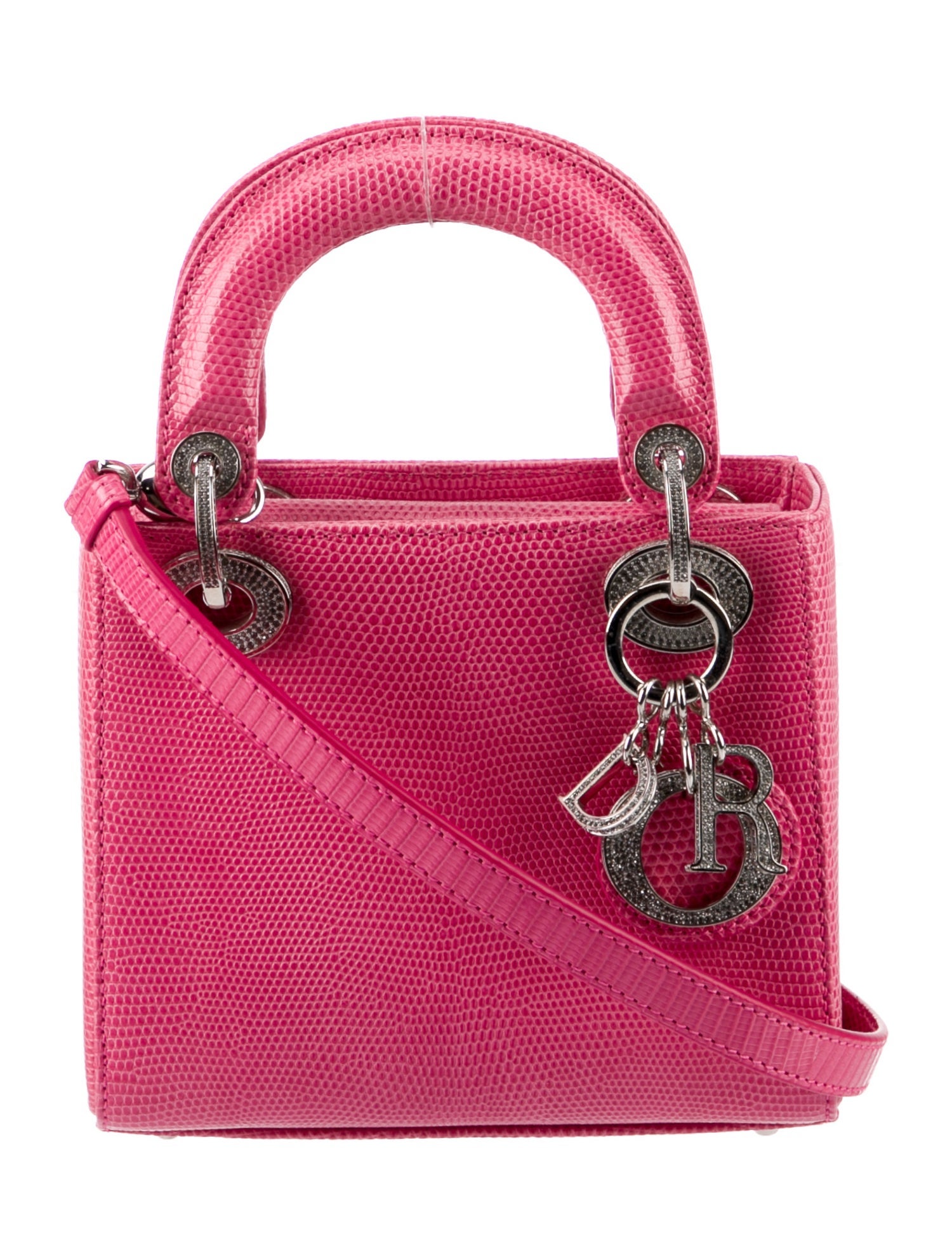 Christian Dior Mini Lizard Lady Dior - Pink Handle Bags, Handbags ...