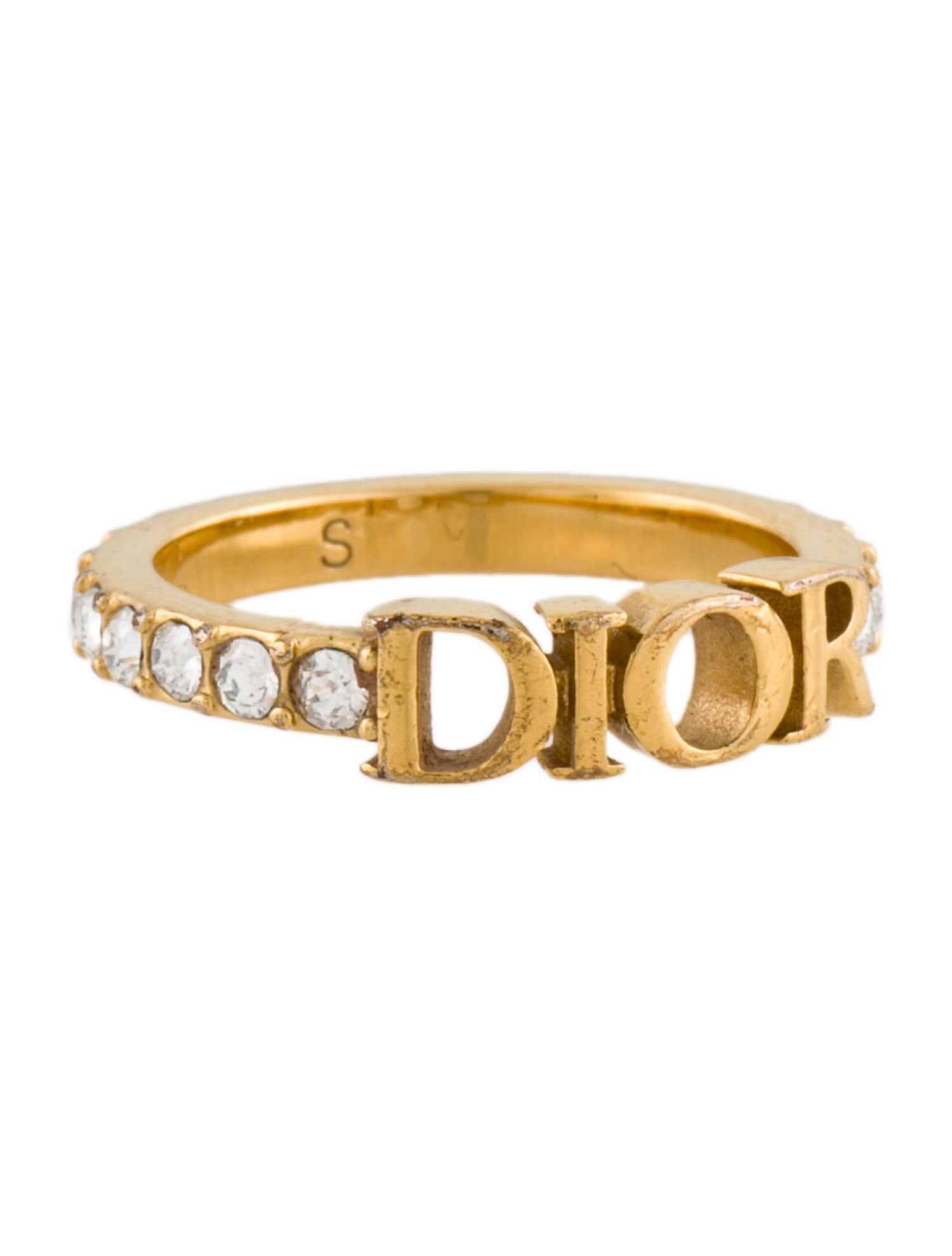 Christian Dior Crystal Dio(r)evolution Ring - Gold-Plated Band, Rings ...