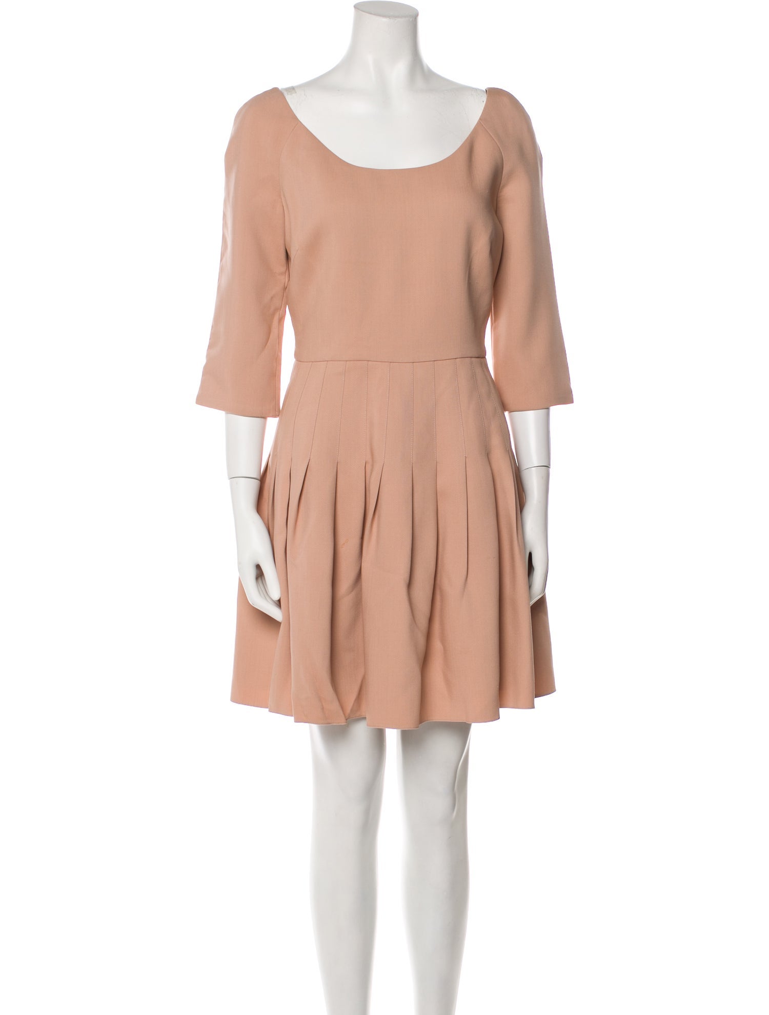 Christian Dior Scoop Neck Mini Dress - Neutrals Dresses, Clothing ...