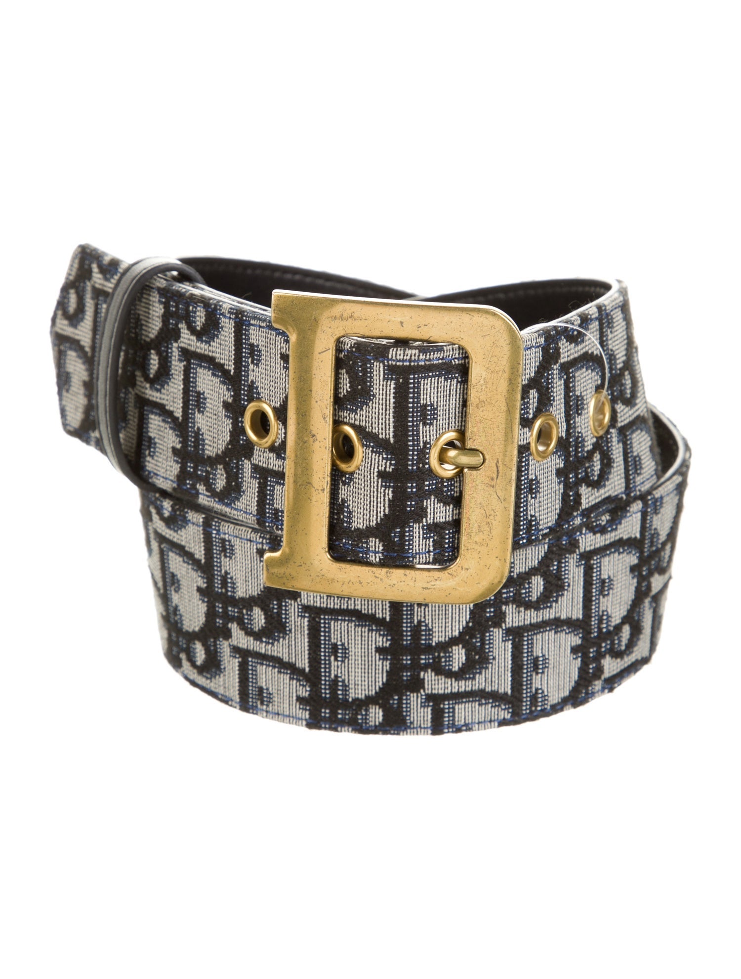 Christian Dior Diorissimo Pattern Canvas Waist Belt - Belts ...