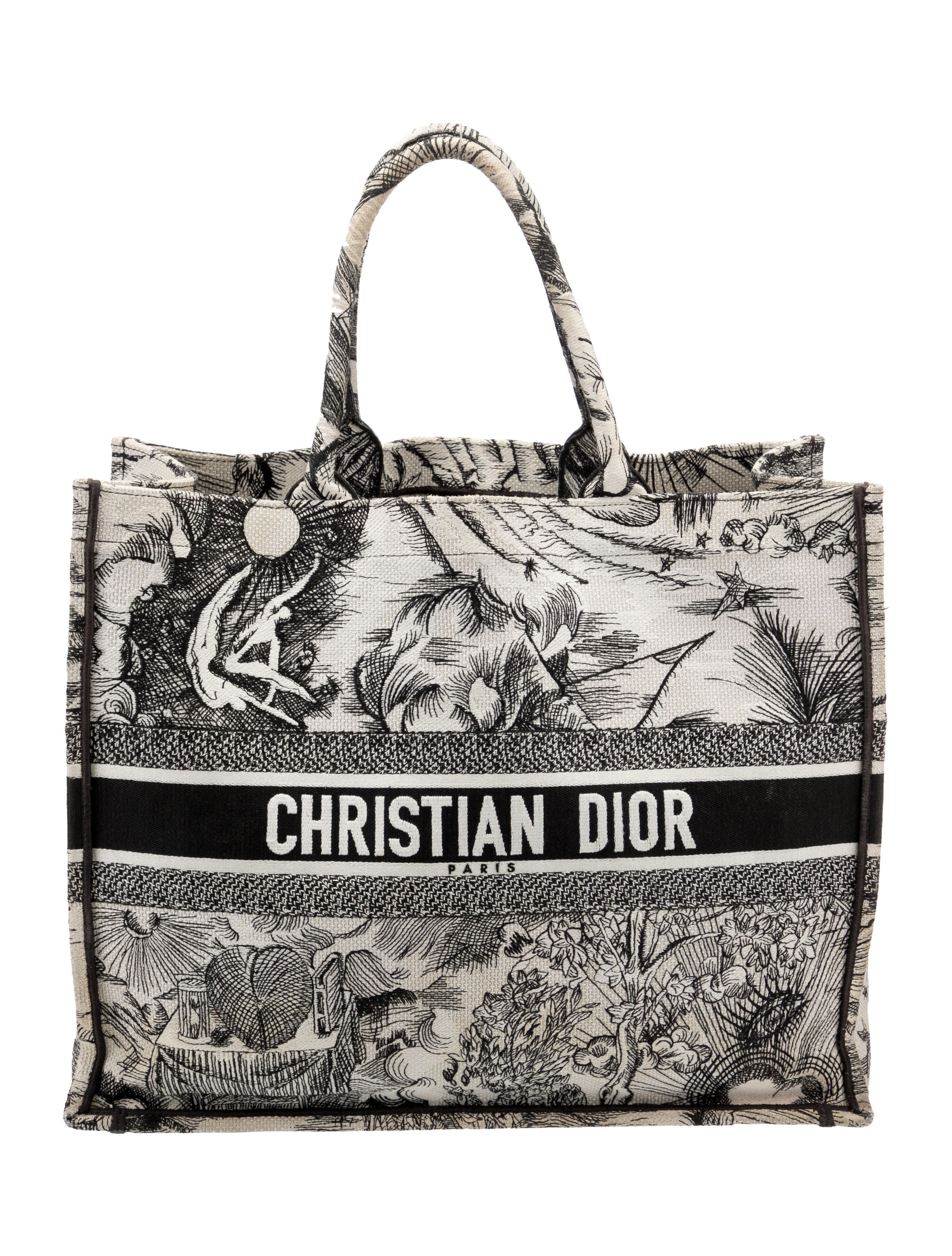 Christian Dior Large Toile de Jouy Book Tote - Neutrals Totes, Handbags ...