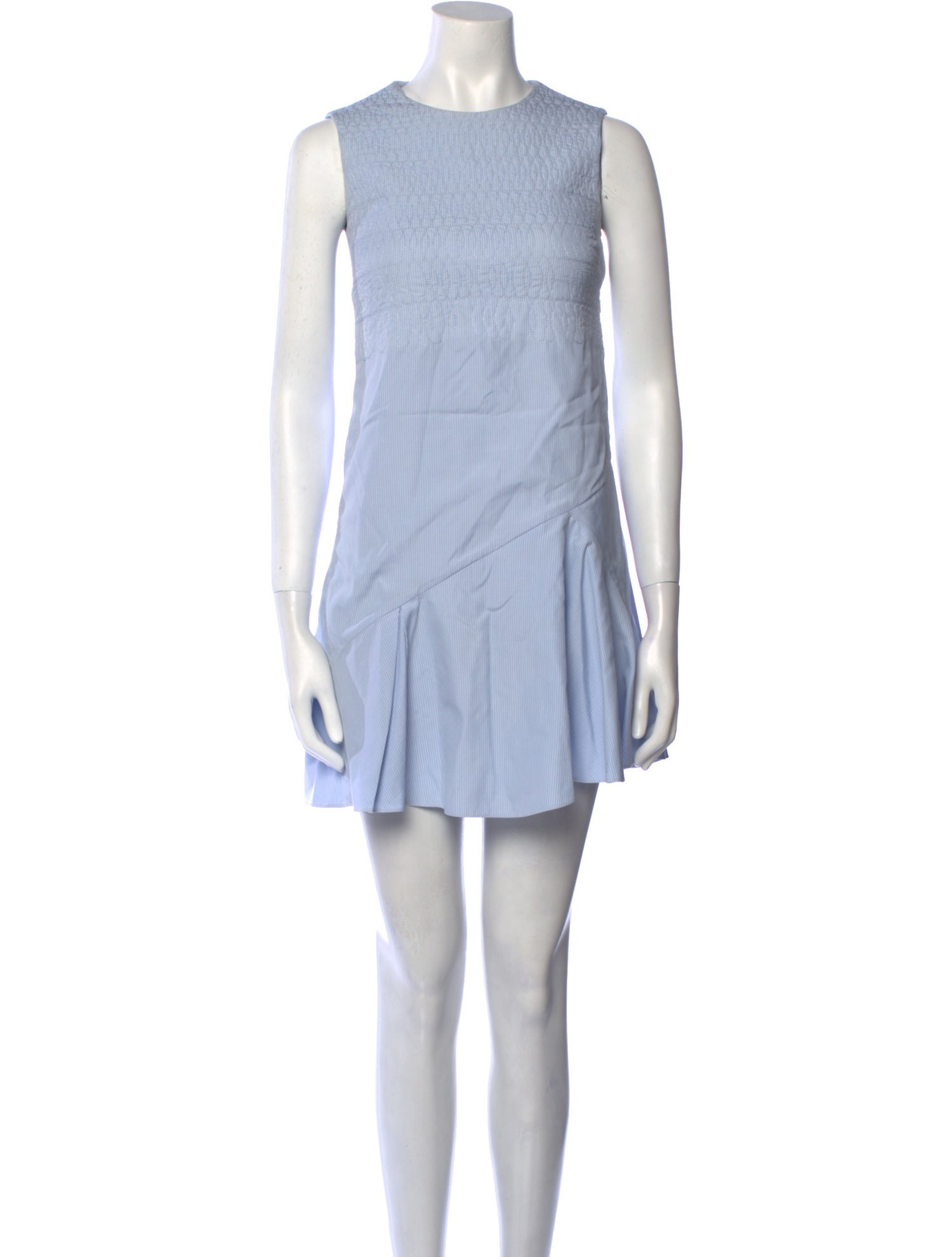 Christian Dior Crew Neck Mini Dress - Blue Dresses, Clothing ...