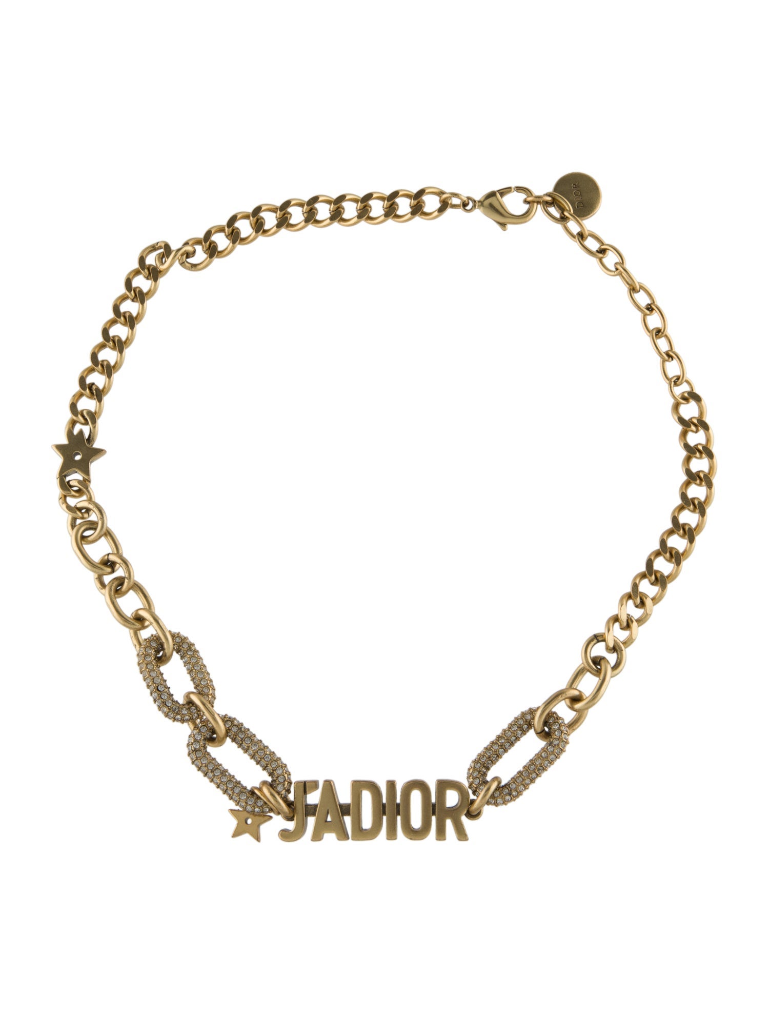Christian Dior Crystal J'adior Choker Necklace - Gold-Tone Metal Choker ...