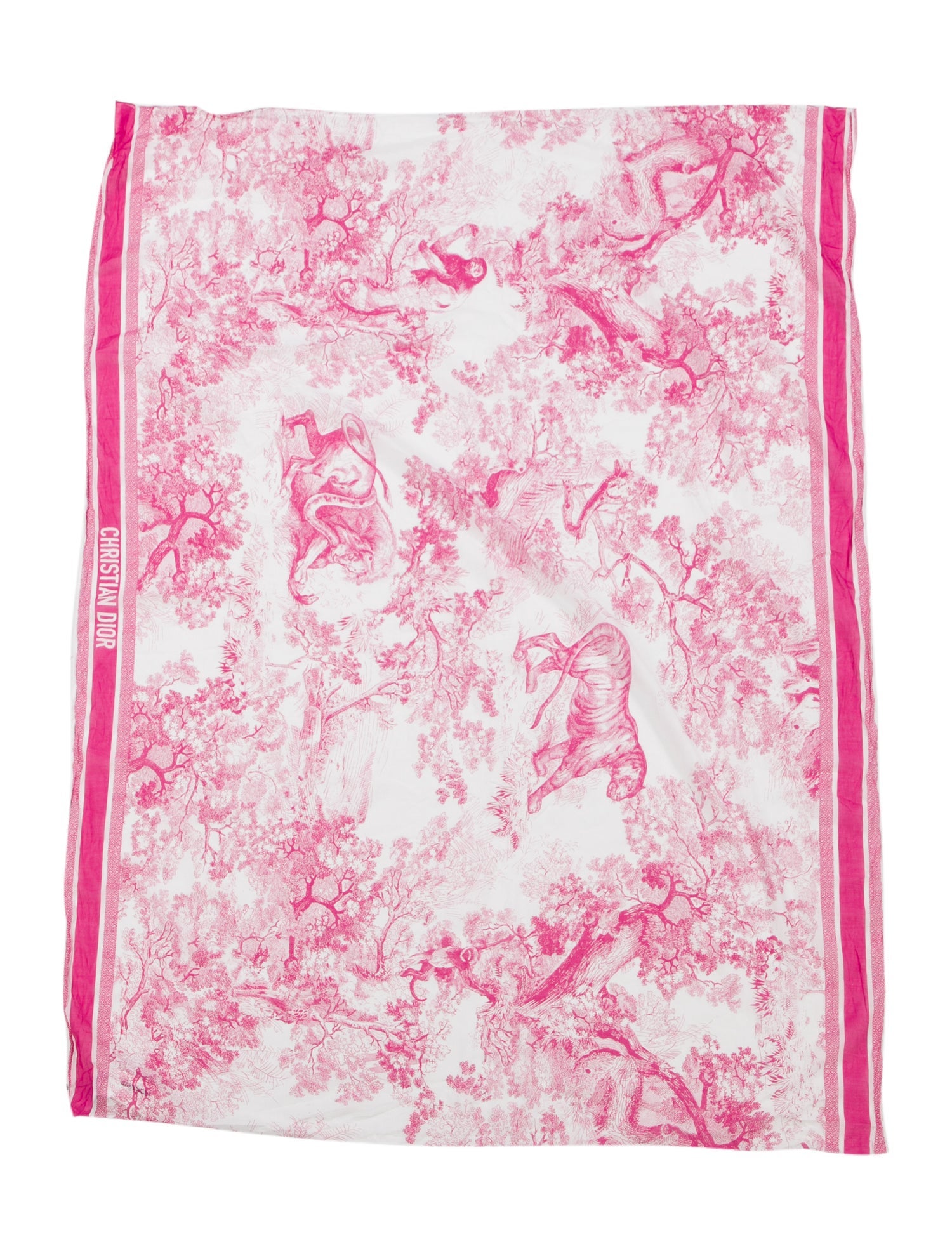 Christian Dior Toile De Jouy Sarong Toile de Jouy Pareo - Pink Scarves ...