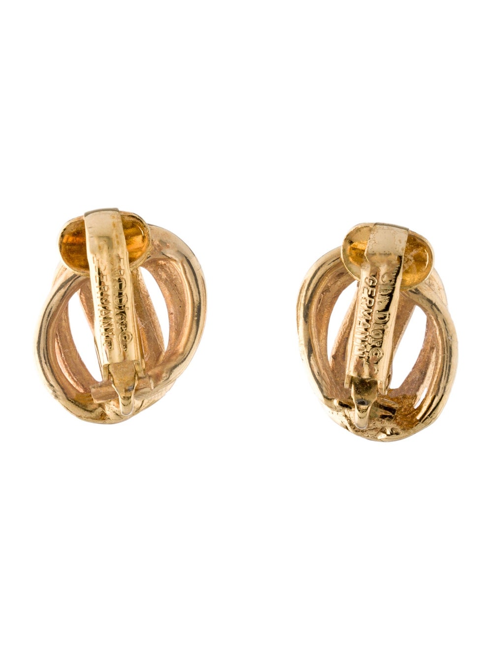 Christian Dior Vintage Clip-On Earrings - Gold-Plated Clip-On, Earrings ...