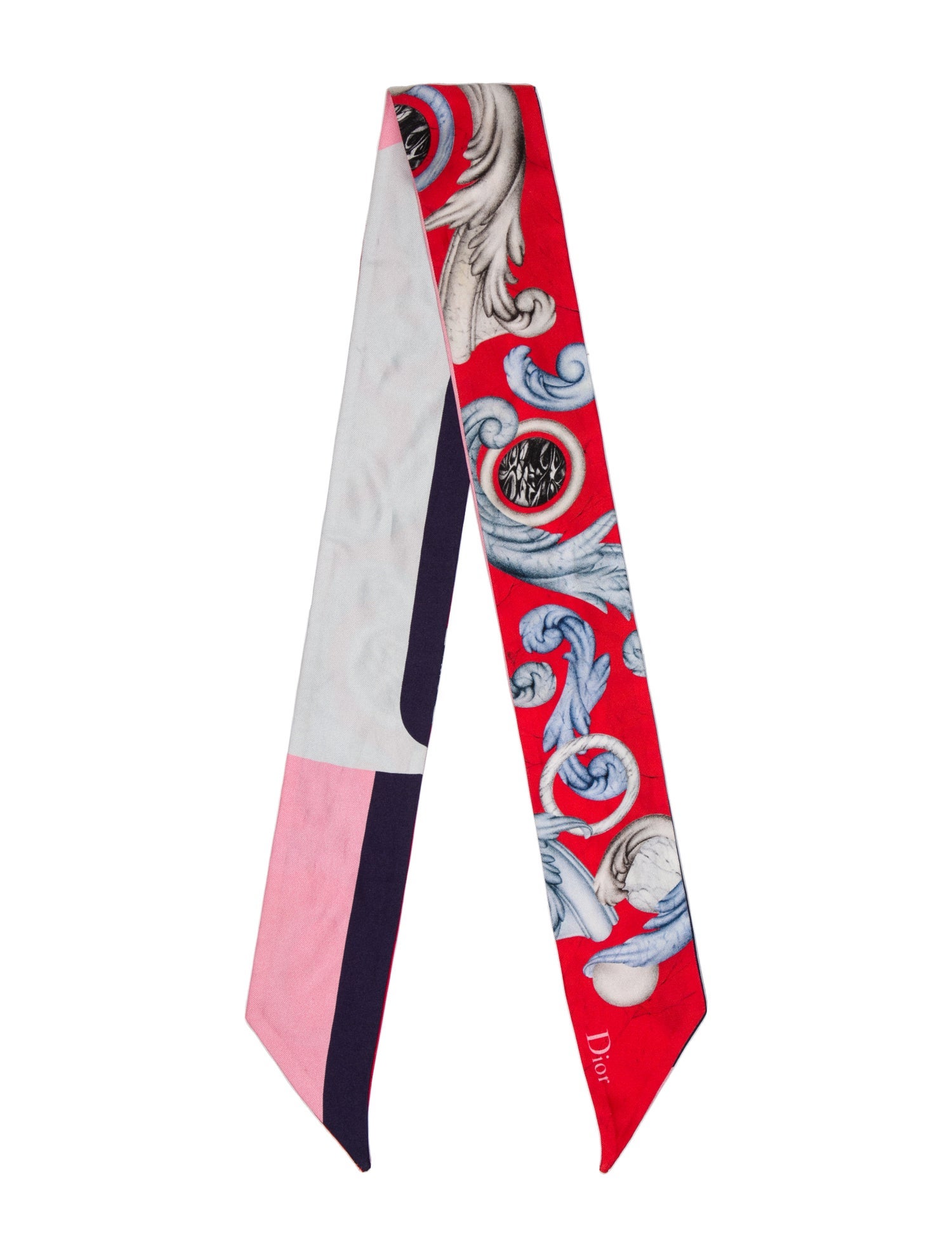 Christian Dior Silk Printed Scarf - Red Scarves and Shawls, Accessories ...