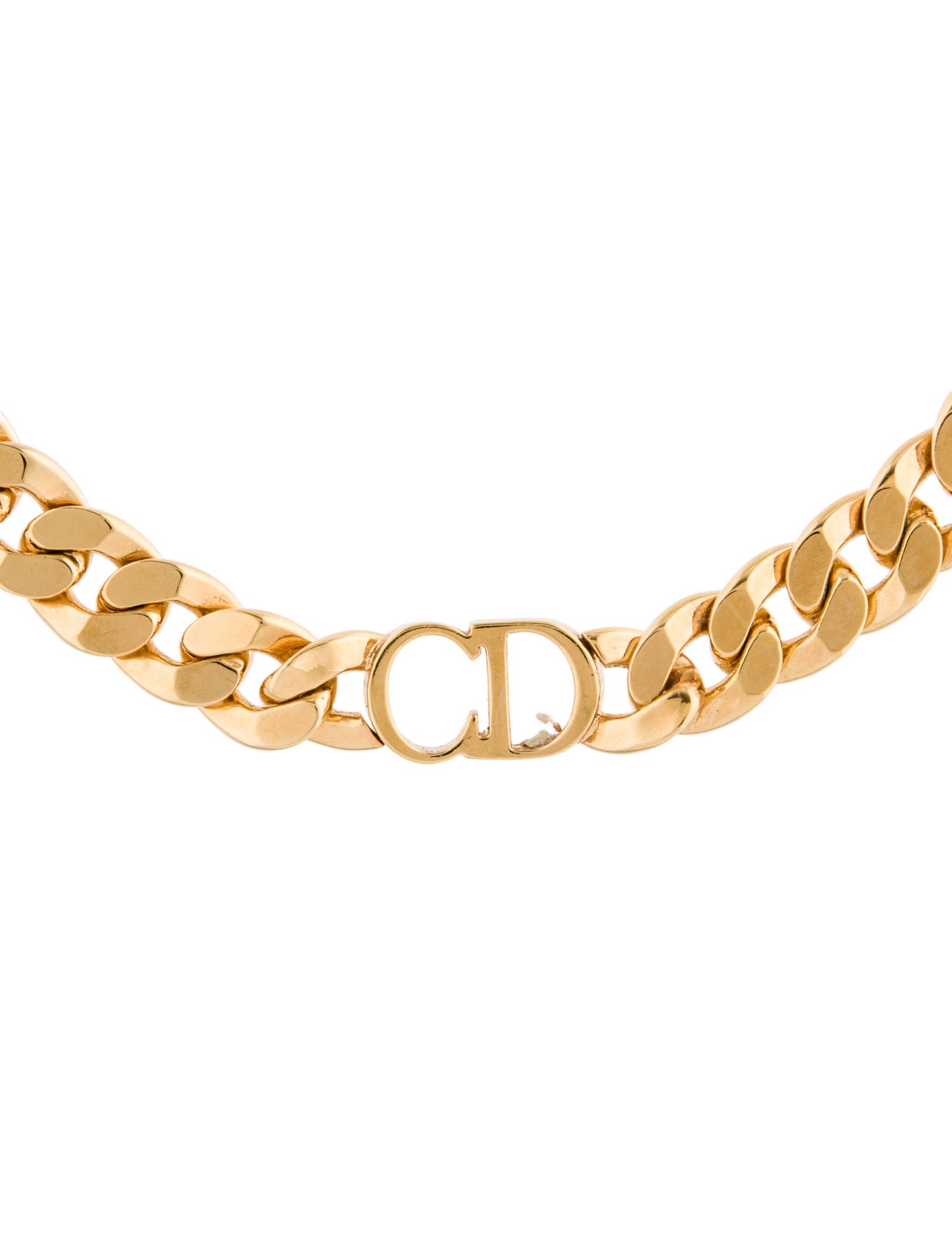 Christian Dior Danseuse Étoile Choker Necklace - Gold-Plated Chain ...