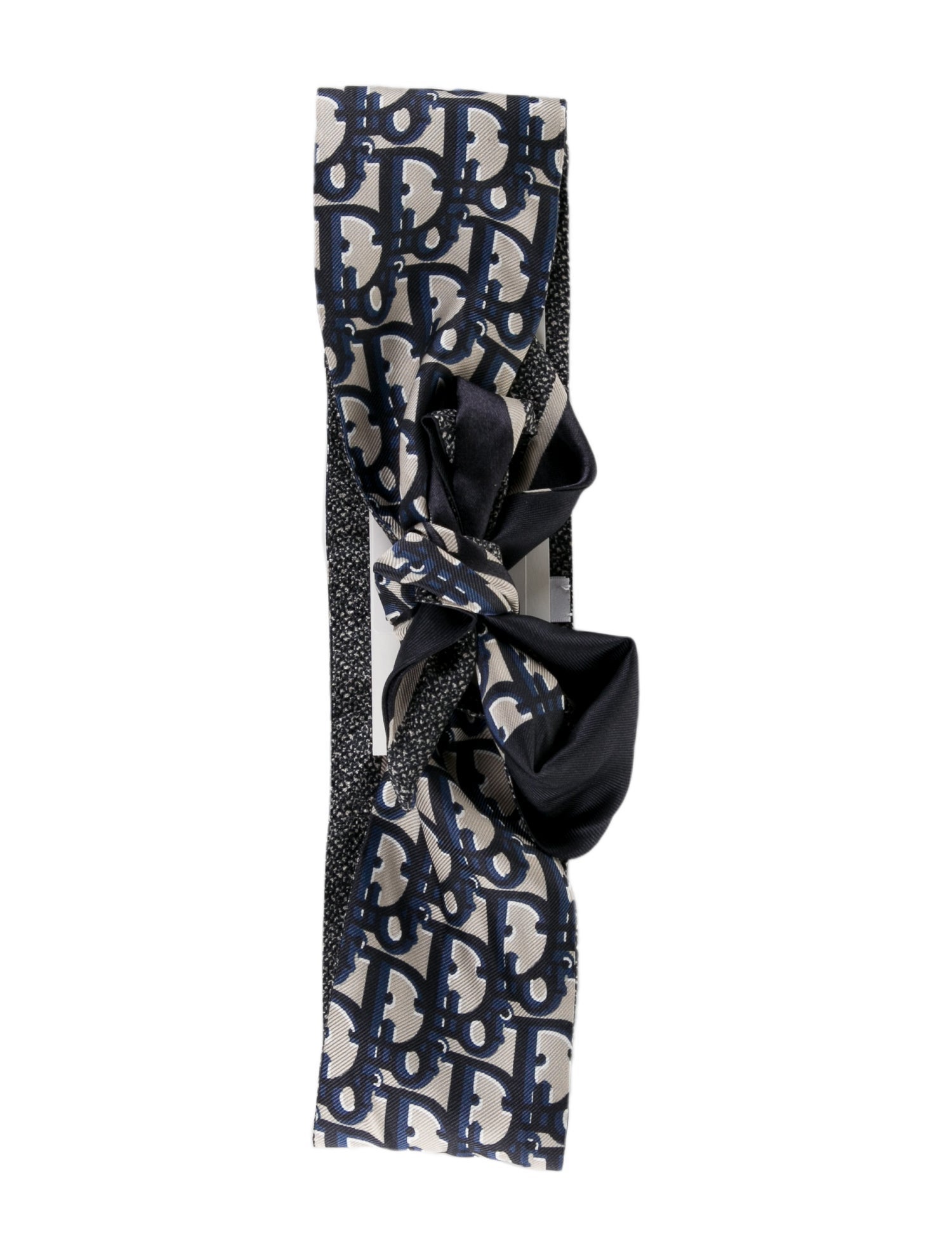Christian Dior Silk Oblique Jacquard Scarf - Blue Scarves and Shawls ...