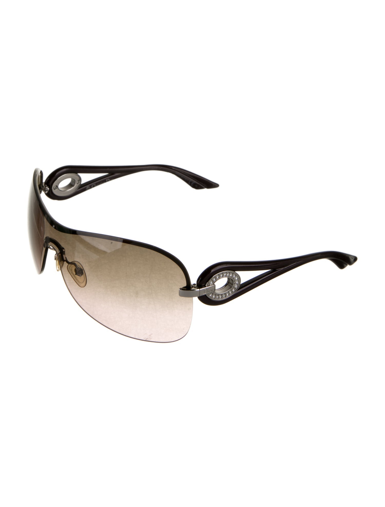 Christian Dior Shield Gradient Sunglasses - Black Sunglasses ...