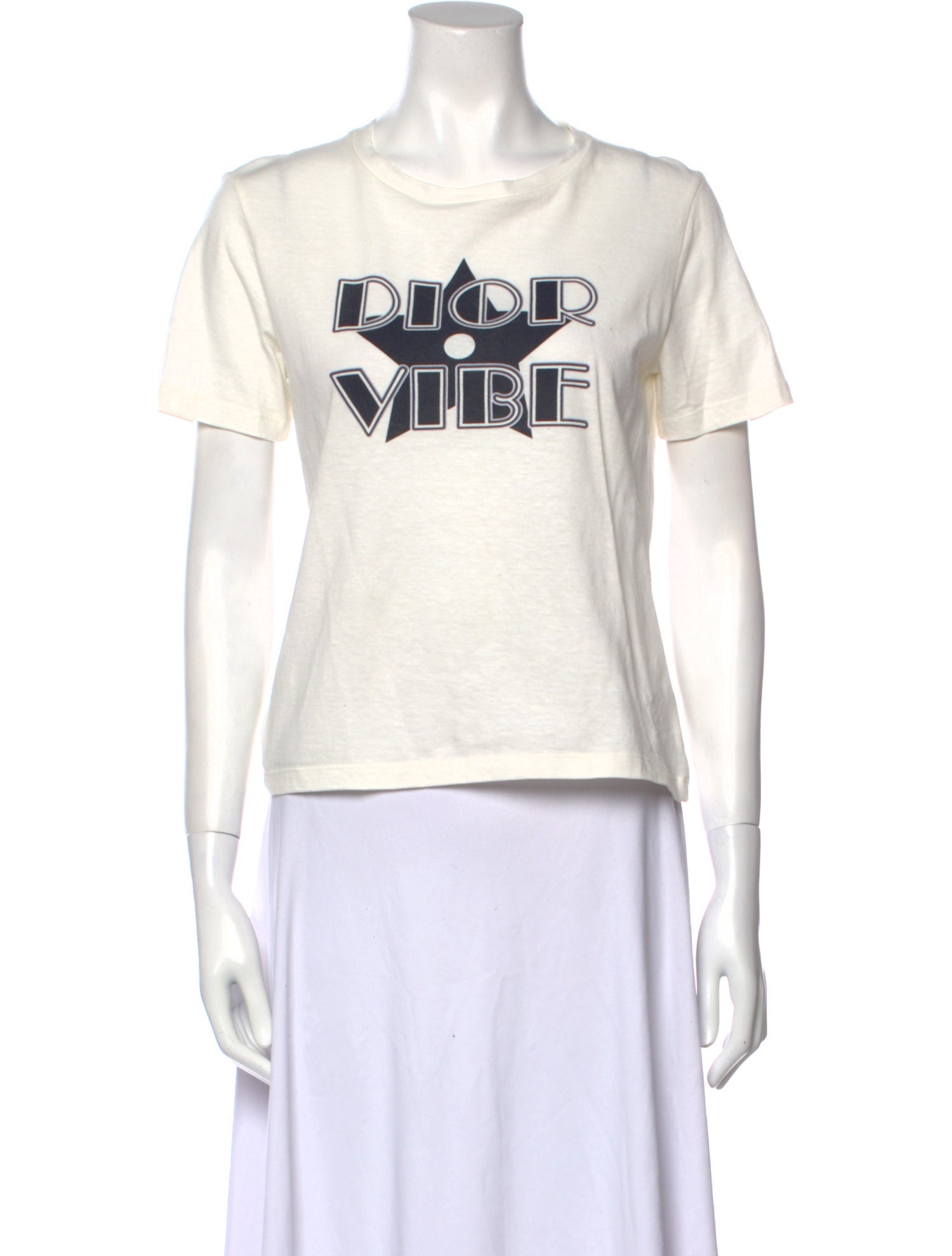 Christian Dior Graphic Print Crew Neck T-Shirt w/ Tags - Neutrals Tops ...
