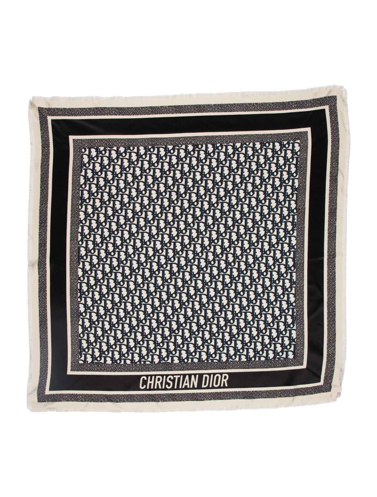 Christian Dior Silk Vintage Scarf - Black Scarves and Shawls ...