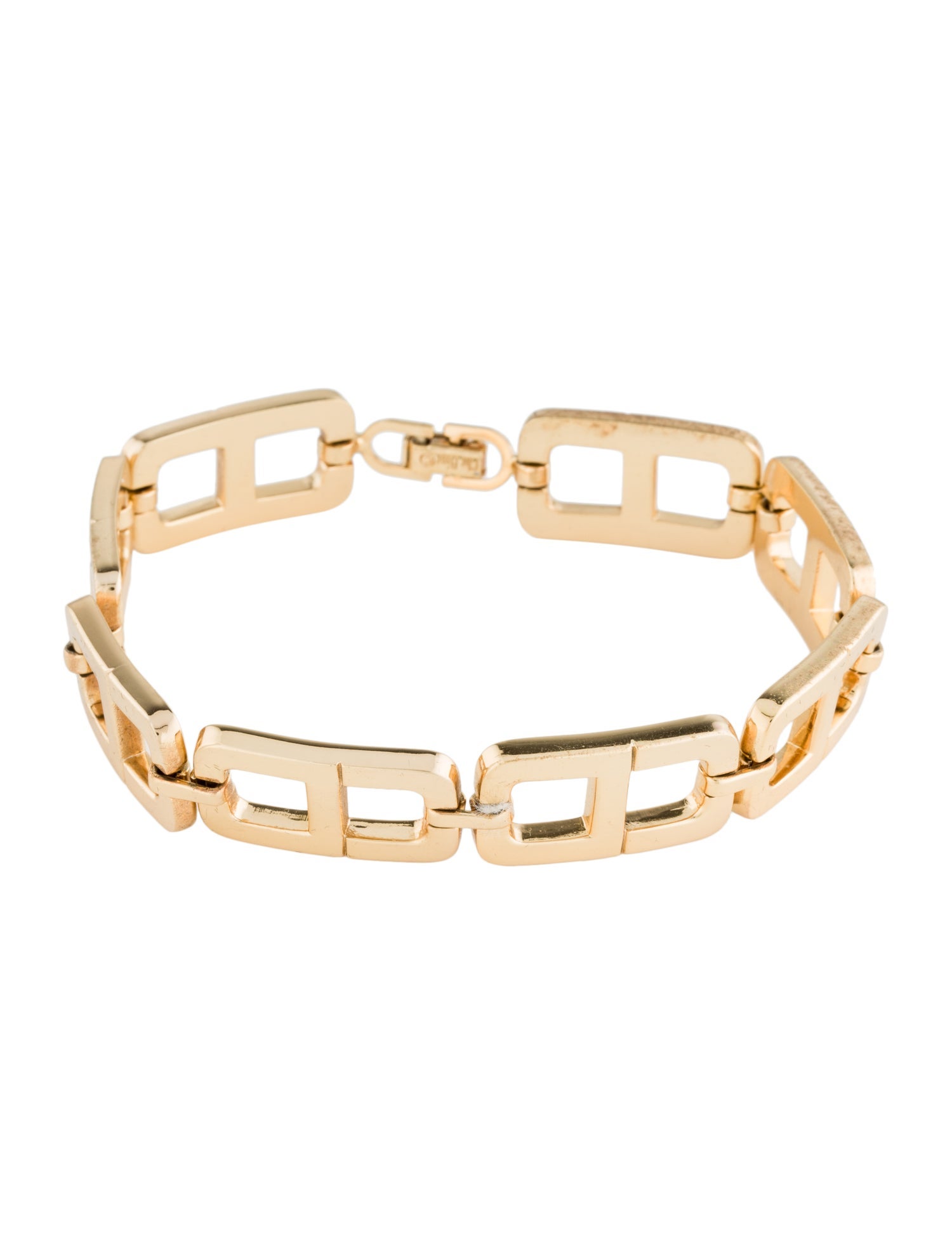 Christian Dior Vintage CD Link Bracelet - Gold-Plated Link, Bracelets ...