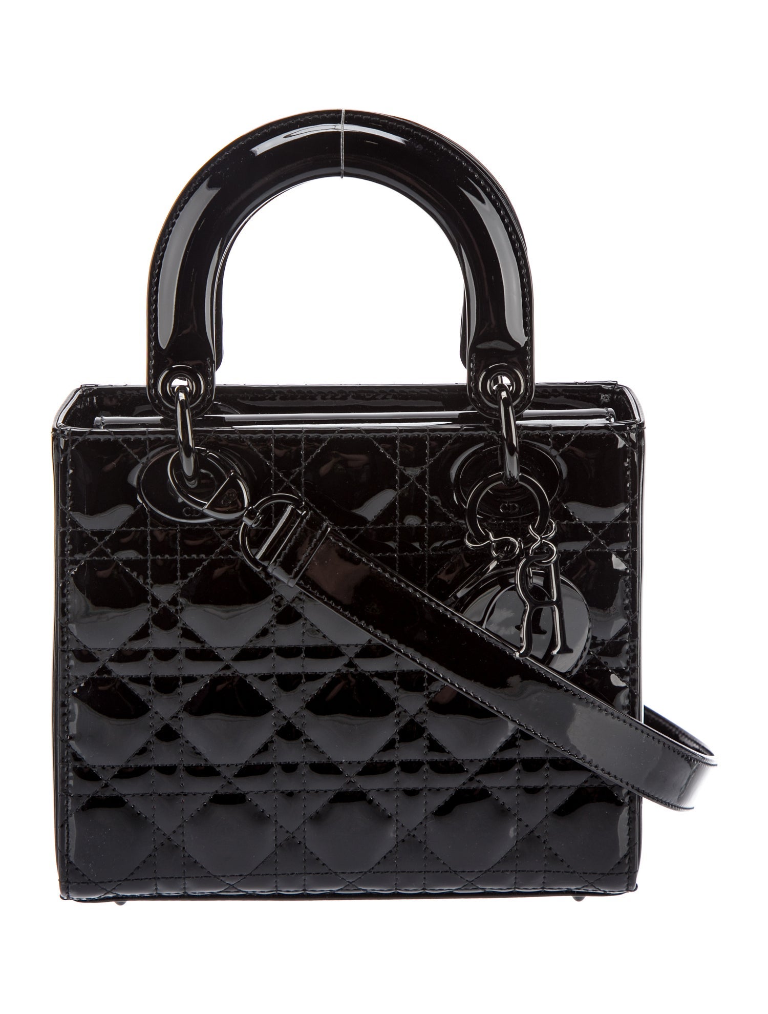 Christian Dior Small Cannage Lady Dior Bag - Blue Handle Bags, Handbags ...