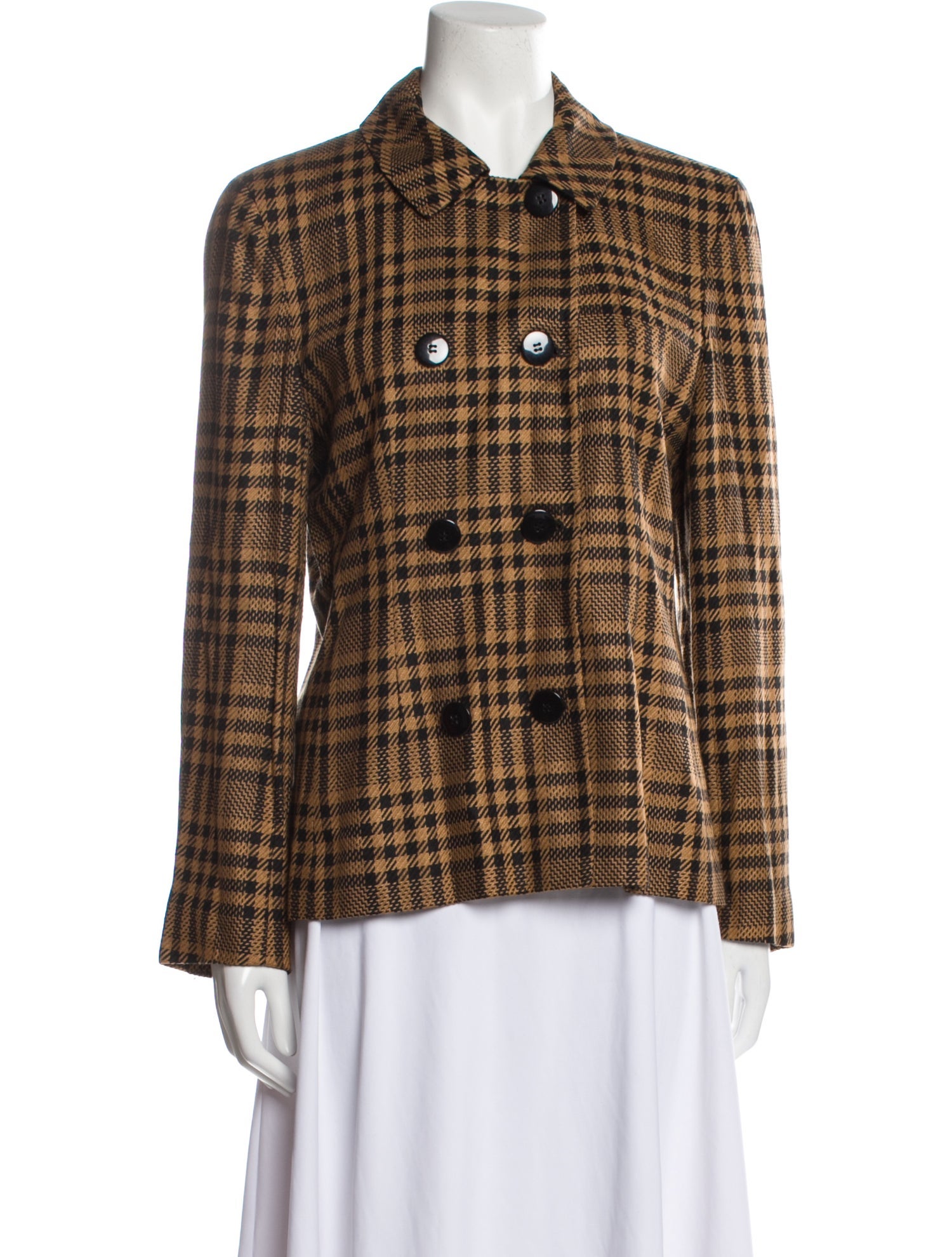 Christian Dior Plaid Print Blazer - Blue Jackets, Clothing - CHR371874 ...