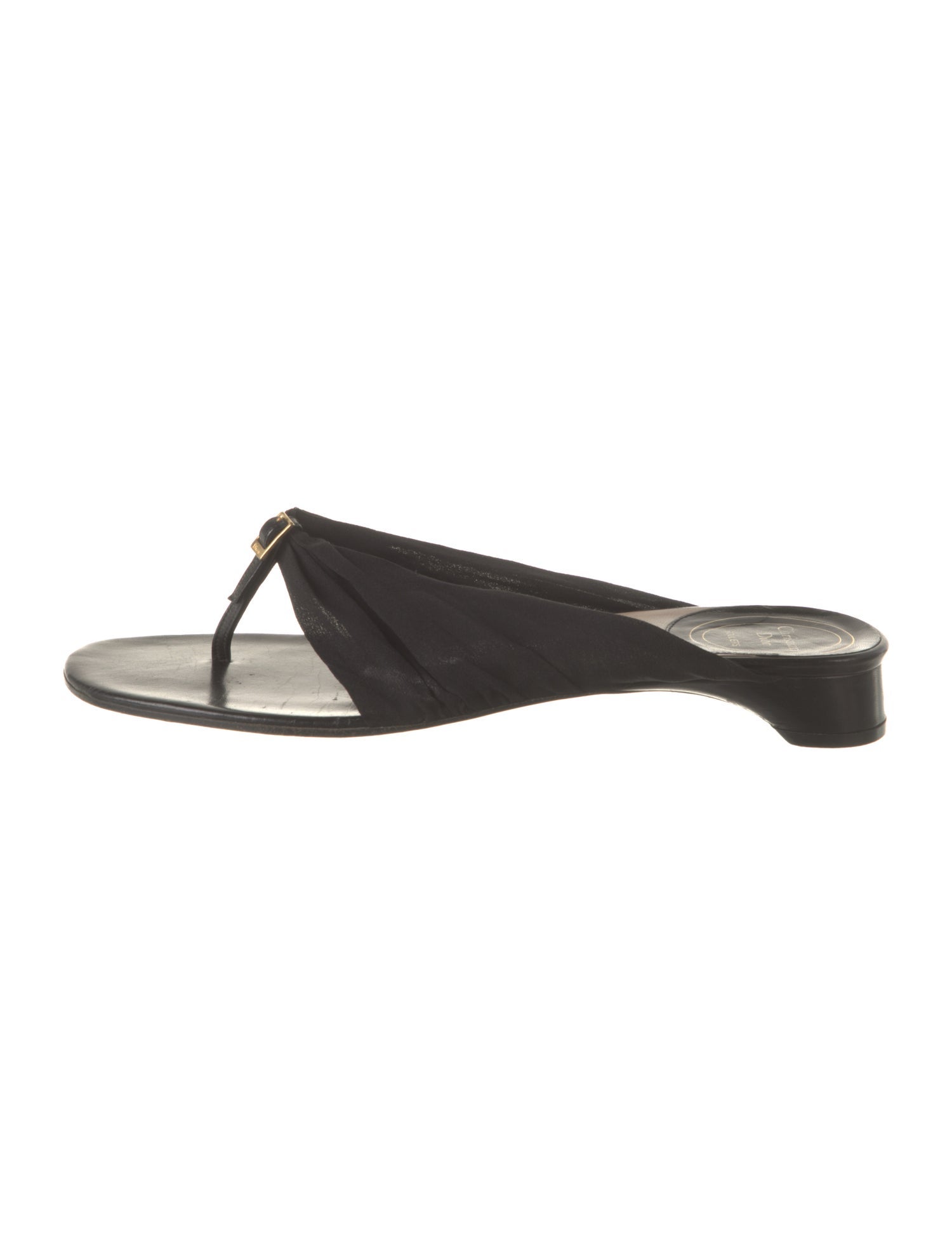 Christian Dior Vintage Silk Flip Flops - Black Sandals, Shoes ...