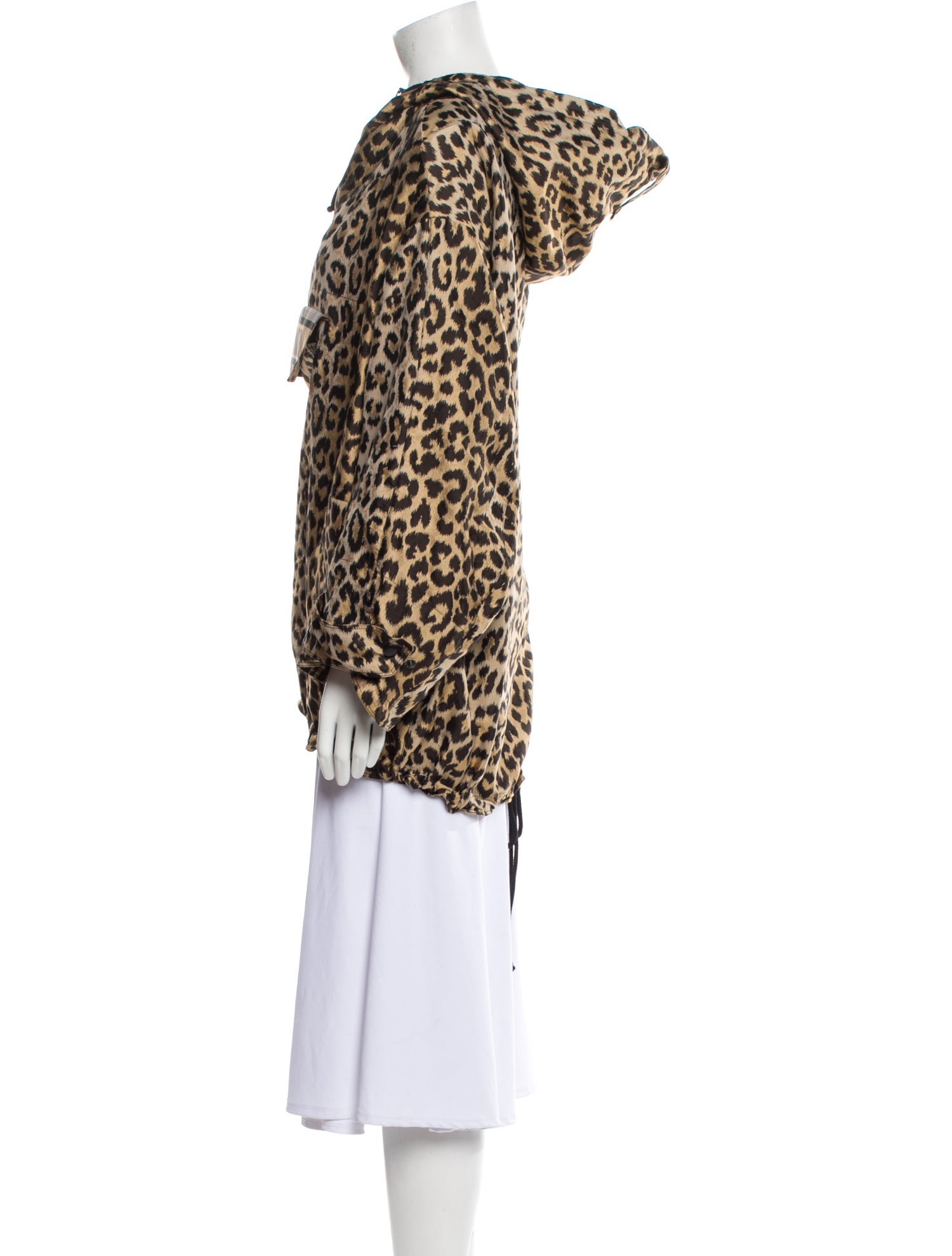 Christian Dior Animal Print Mock Neck Tunic - Brown Tops, Clothing ...