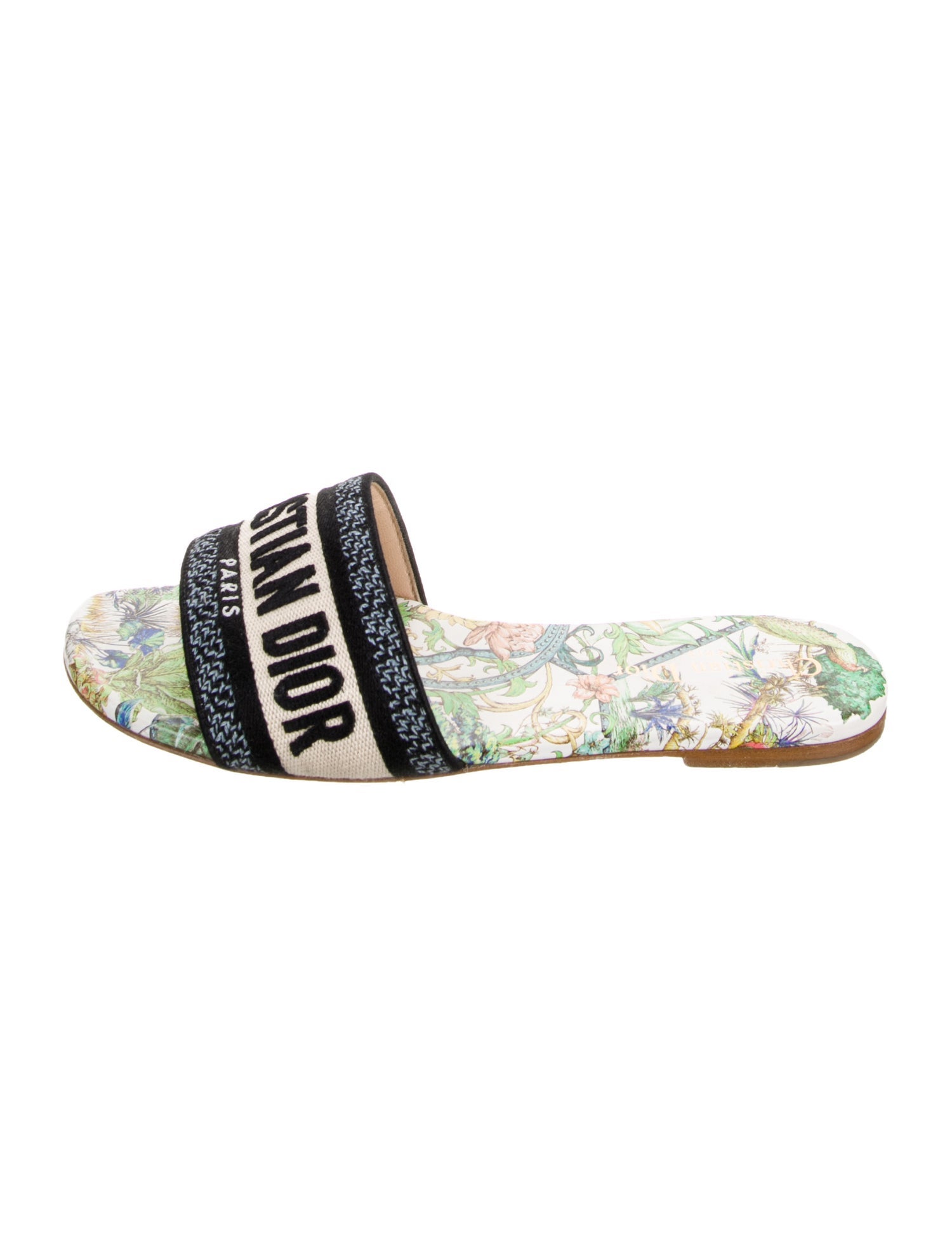 Christian Dior Canvas Printed Slides - Red Sandals, Shoes - CHR374607 ...