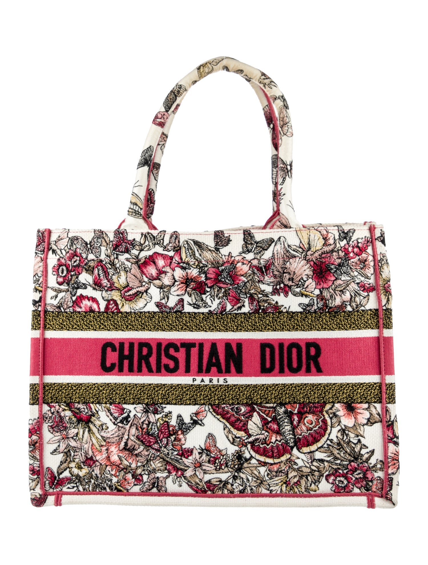 Christian Dior 2021 Medium Butterfly Book Tote - Pink Totes, Handbags ...