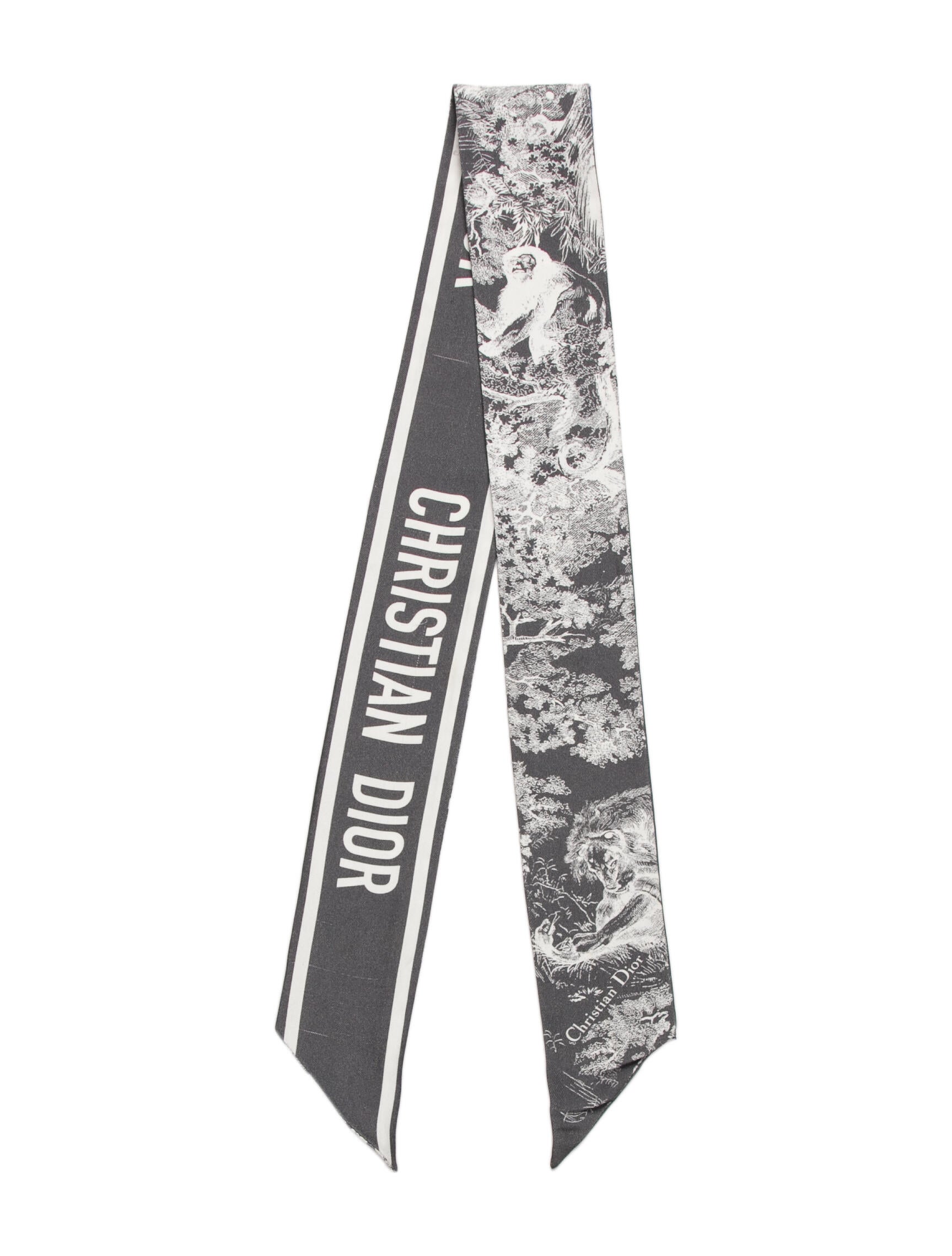 Christian Dior D-Way Silk Bandeau - Grey Scarves and Shawls ...