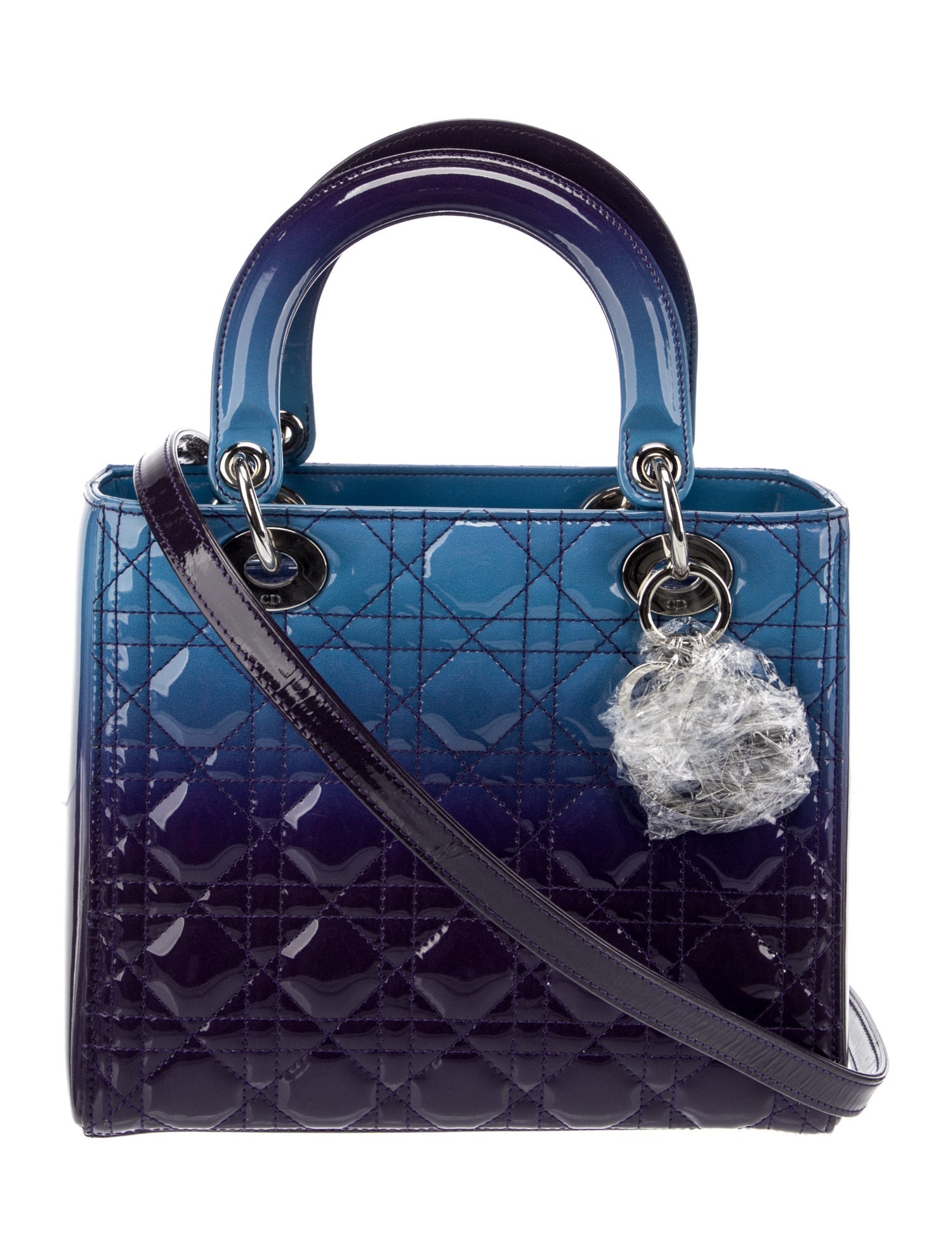 Christian Dior Medium Ombre Lady Dior - Blue Handle Bags, Handbags ...