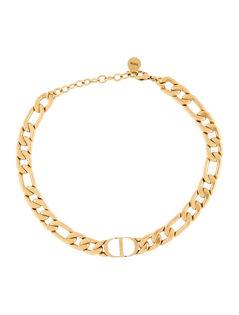 Christian Dior 'CD' Choker Necklace - Gold-Plated Choker, Necklaces ...