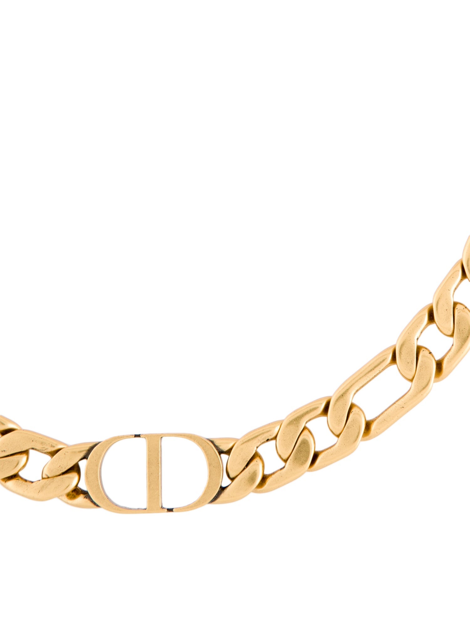 Christian Dior 'CD' Choker Necklace - Gold-Plated Choker, Necklaces ...