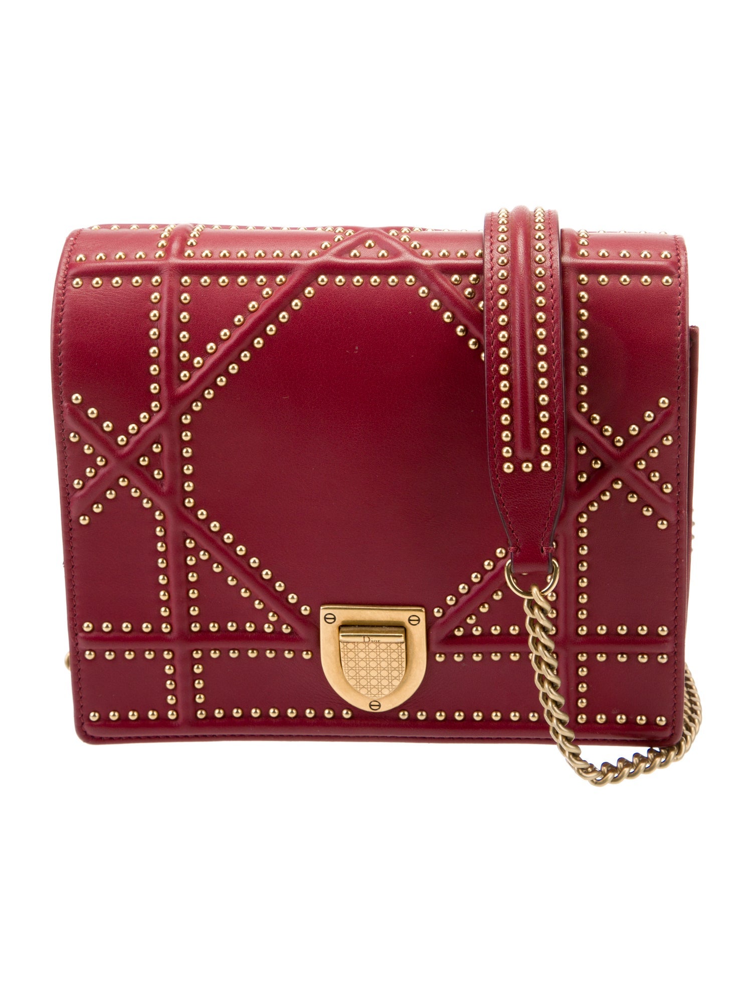 Christian Dior Diorama Wallet on Chain - Red Crossbody Bags, Handbags ...