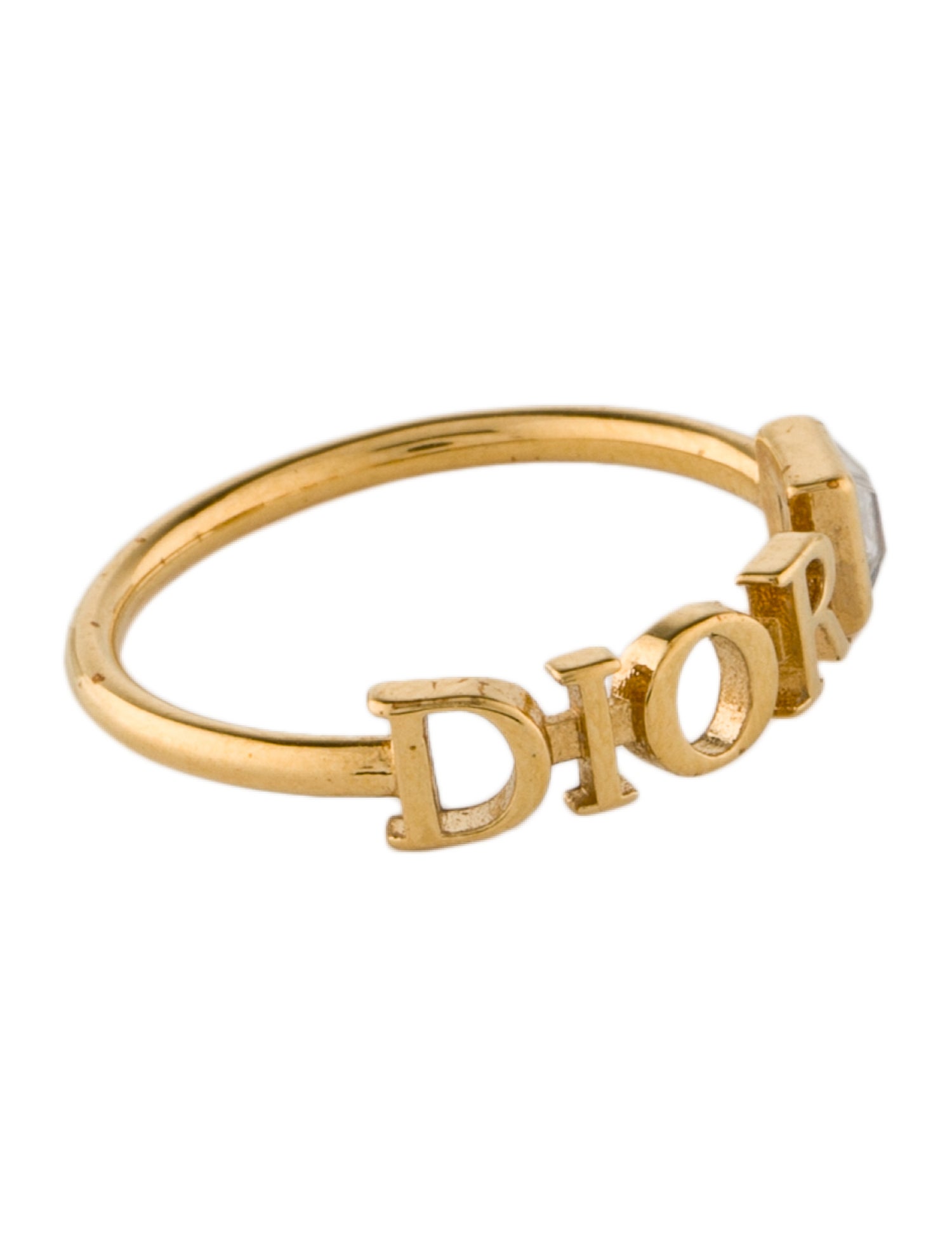 Christian Dior Crystal Dio(r)evolution Ring - Clear, Gold-Plated Band ...