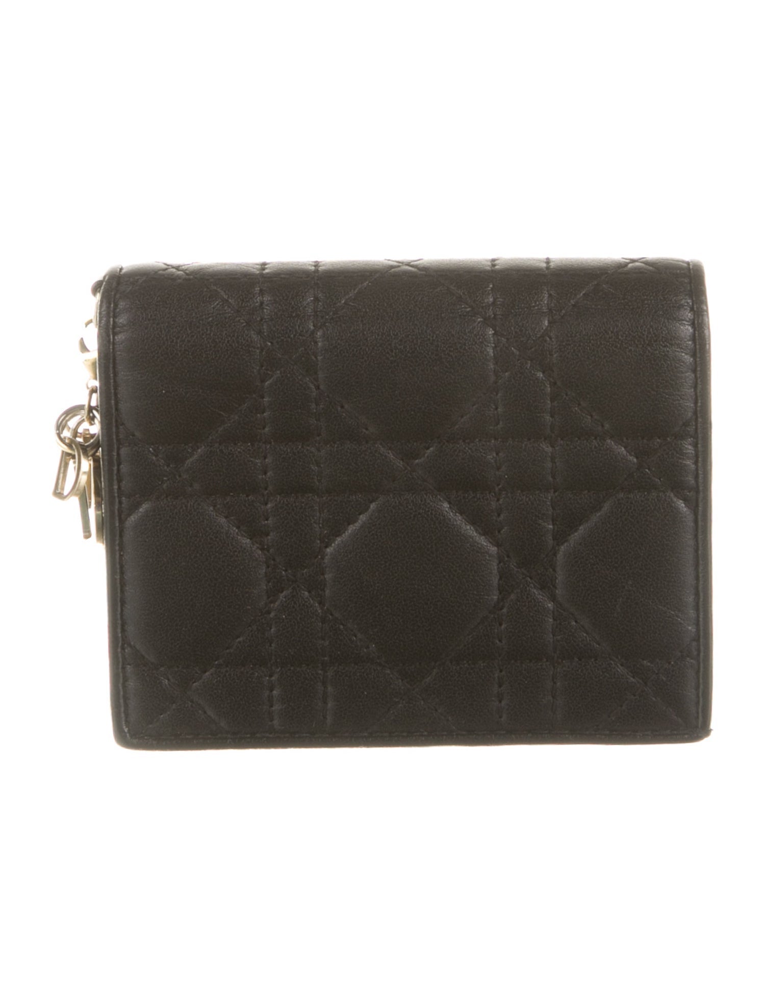 Christian Dior 2021 Lady Dior Mini Wallet Bifold Wallet - Black Wallets ...