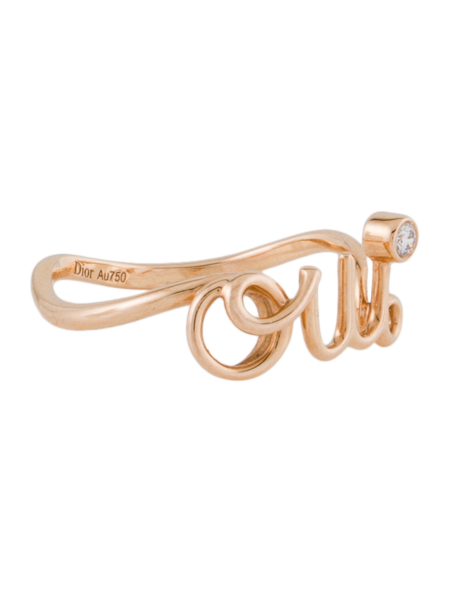 Christian Dior 18K Diamond Dioramour Oui Ring - 18K Rose Gold Band ...