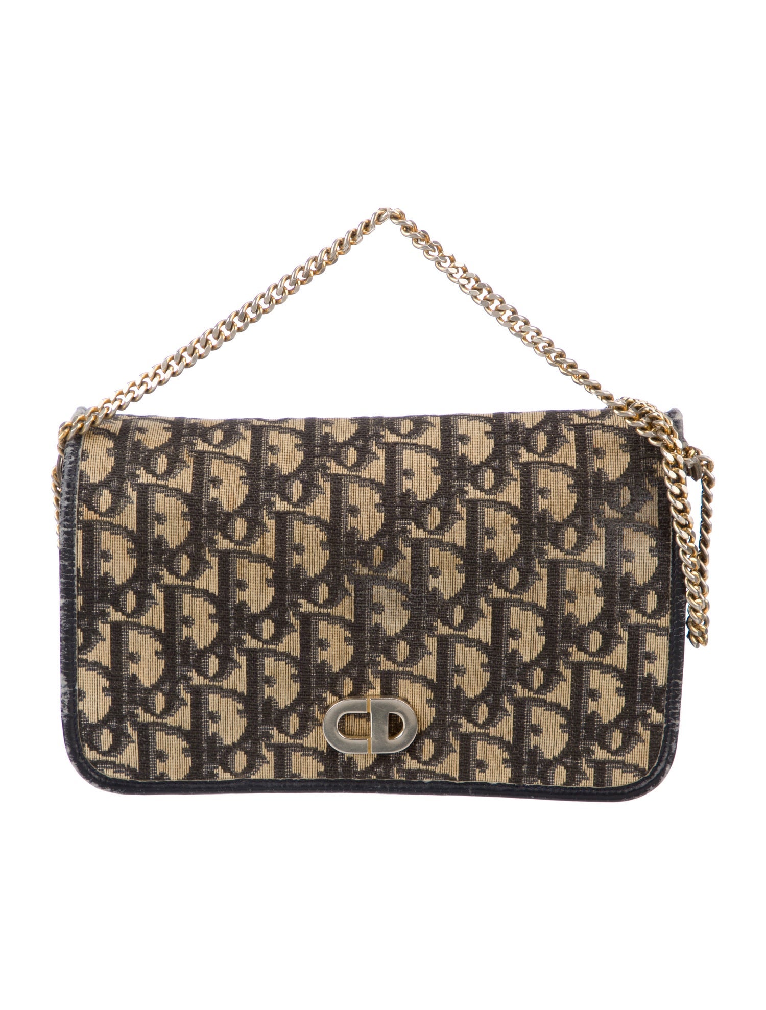 Christian Dior Diorissimo Chain Shoulder Bag - Blue Shoulder Bags ...