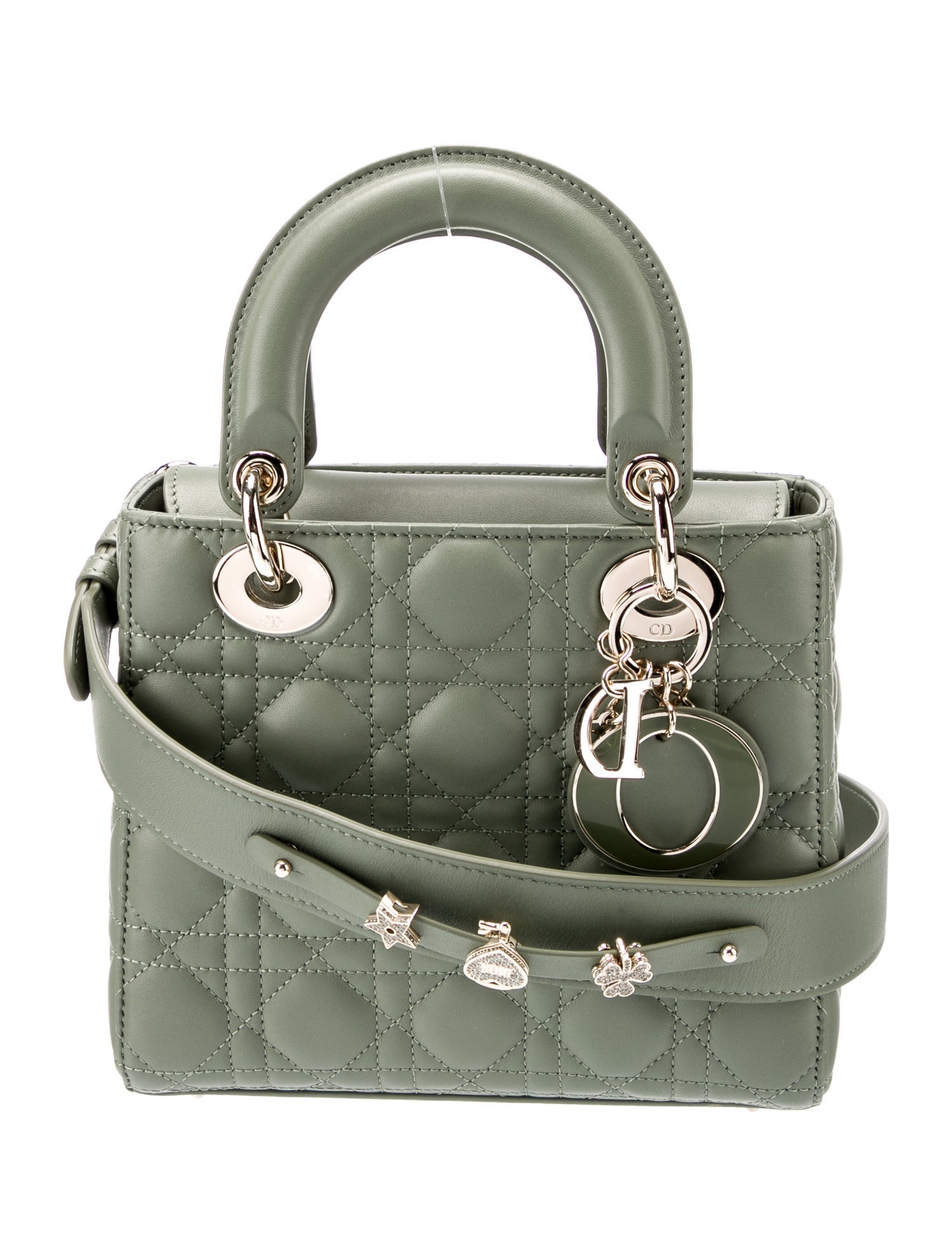 Christian Dior 2021 Small Lady Dior My ABC Dior Bag - Green Handle Bags ...