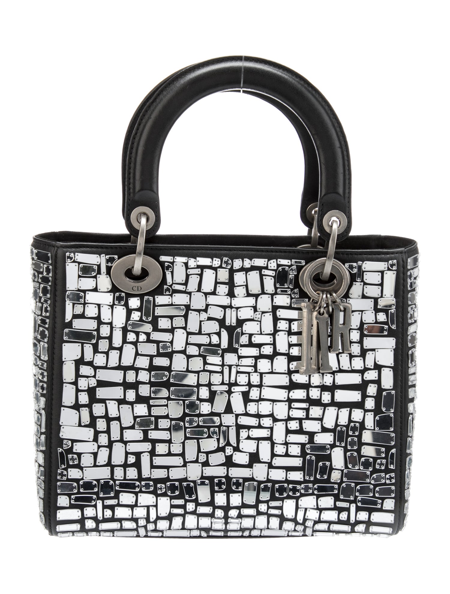 Christian Dior Medium Mosaic of Mirrors Lady Dior Bag - Black Handle ...