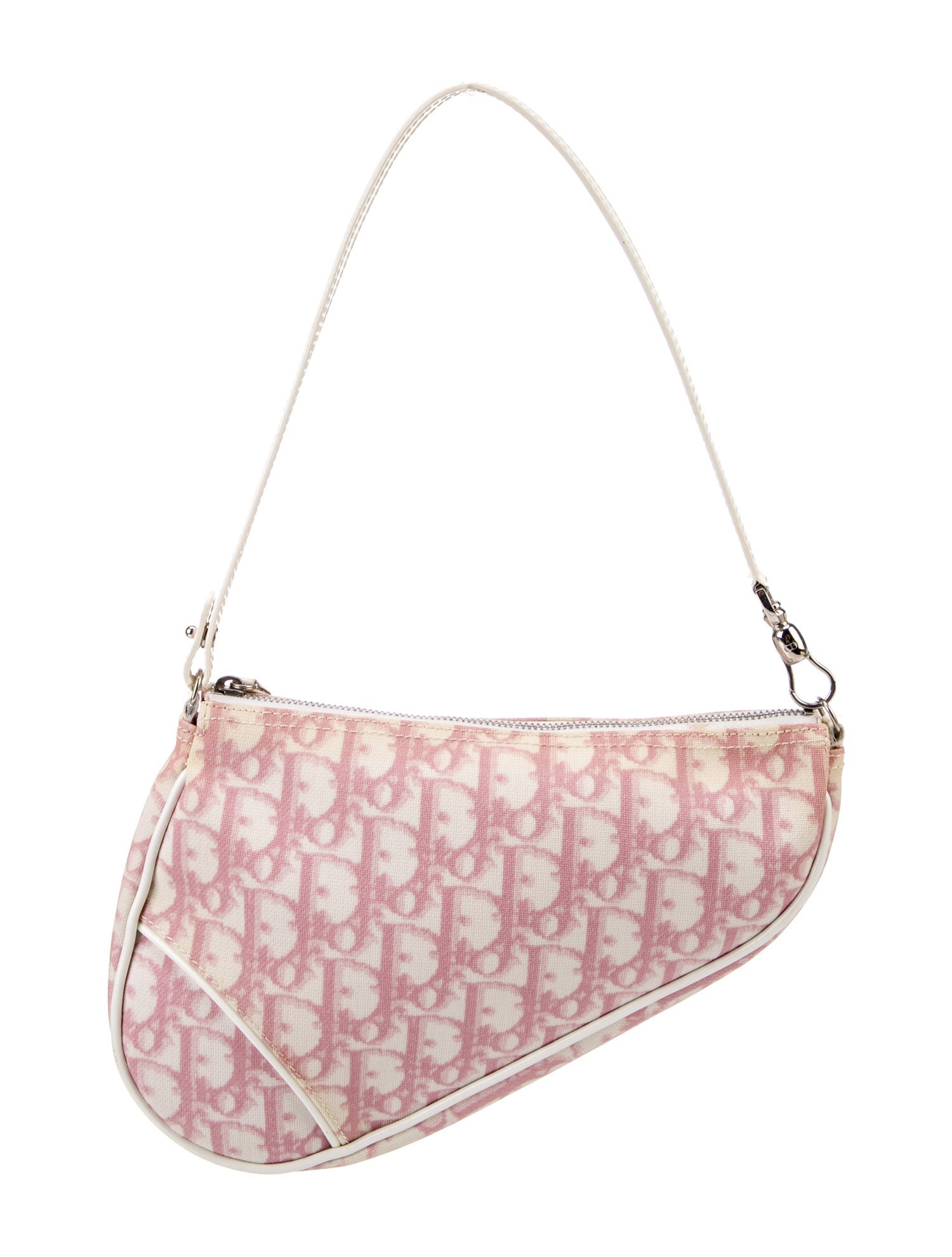 Christian Dior Mini Diorissimo Saddle Pochette - White Shoulder Bags ...