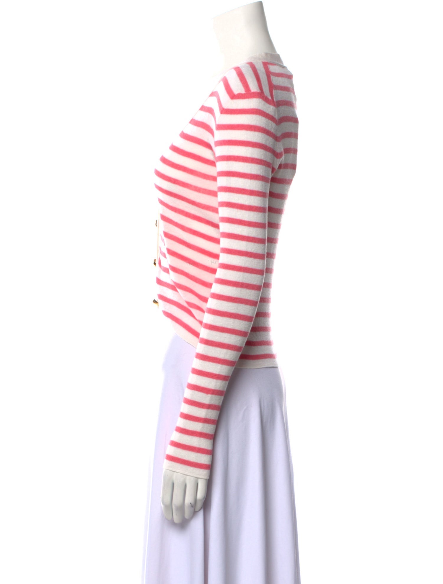Christian Dior Striped V-Neck Sweater w/ Tags - Pink Knitwear, Clothing ...