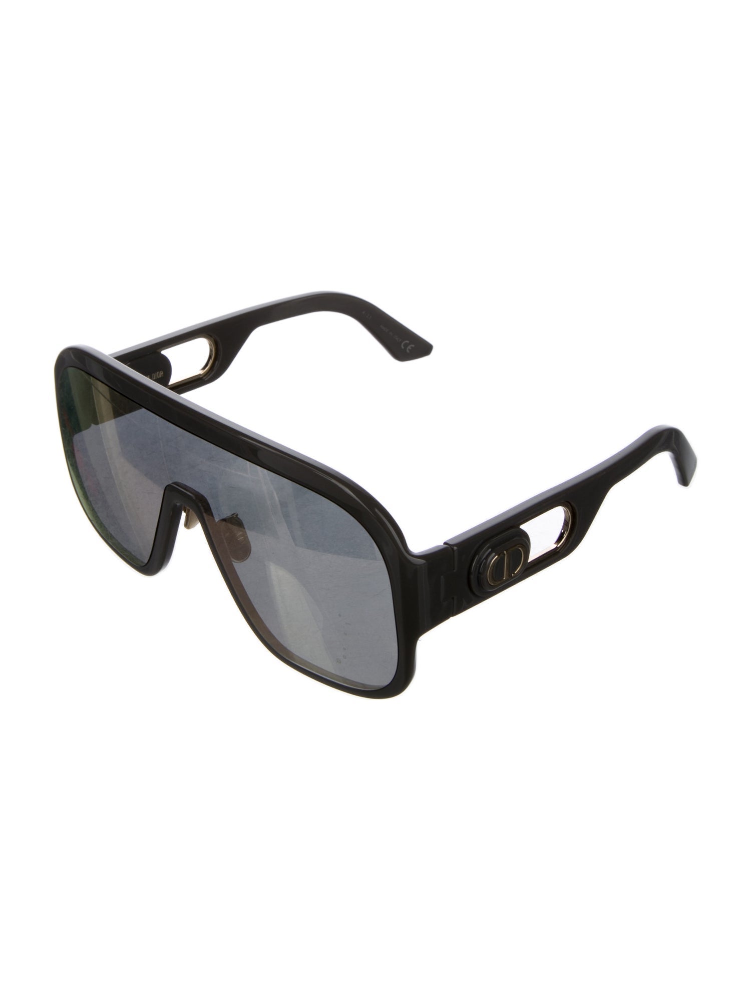 Christian Dior Shield Mirrored Sunglasses - Grey Sunglasses ...