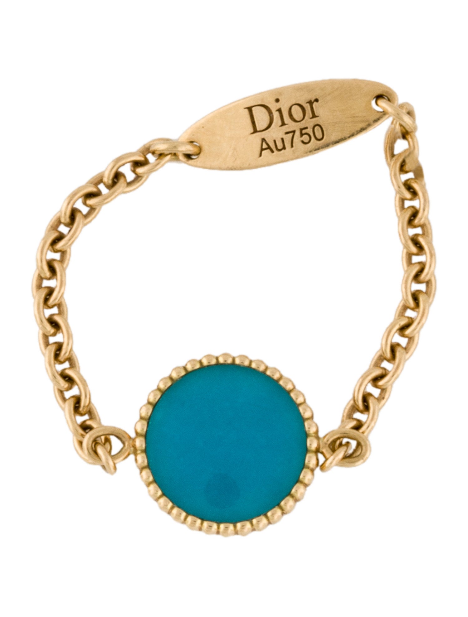 Christian Dior 18K Turquoise & Diamond Rose des Vents XS Ring - 18K ...