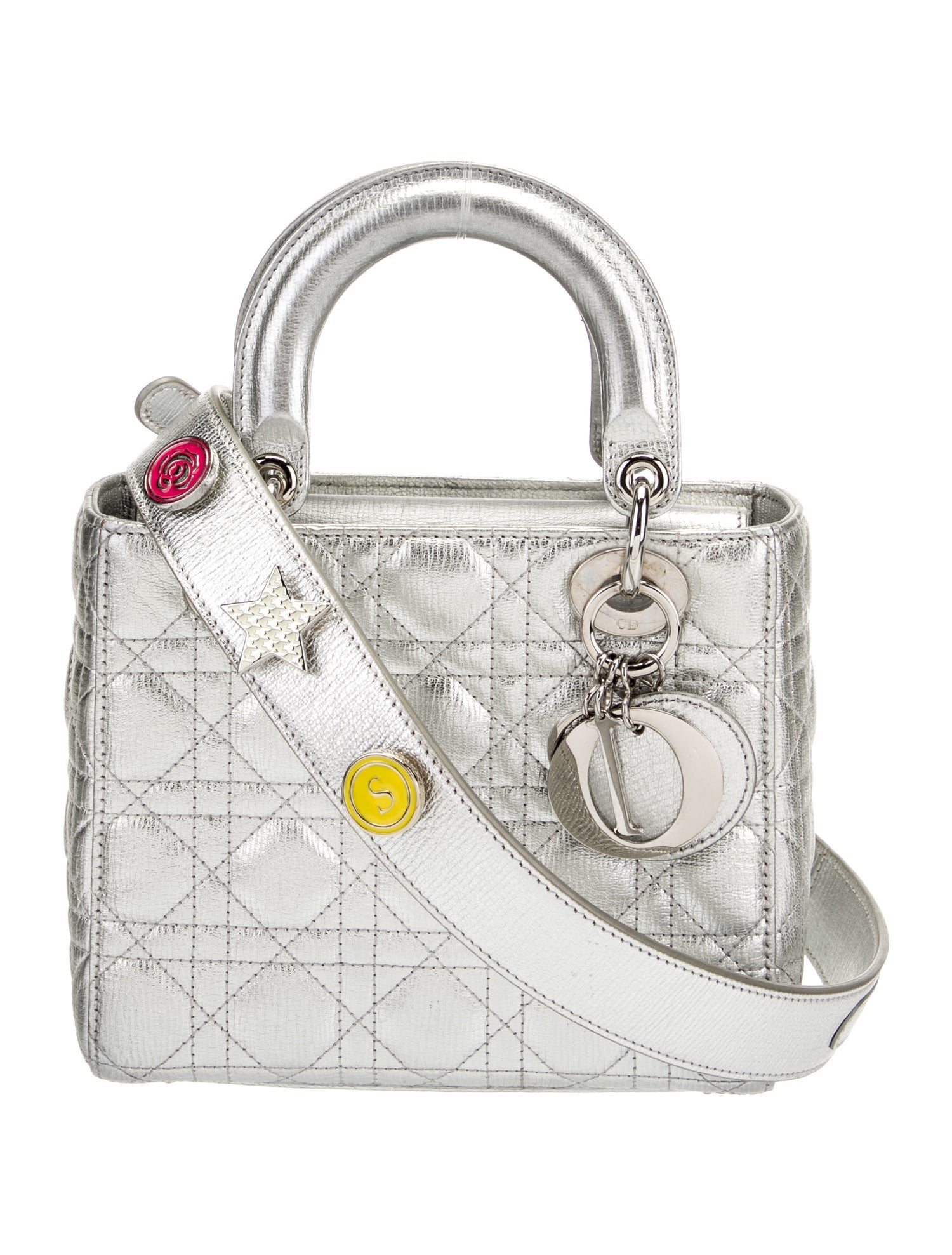 Christian Dior 2022 Micro Cannage Lady Dior - White Handle Bags ...